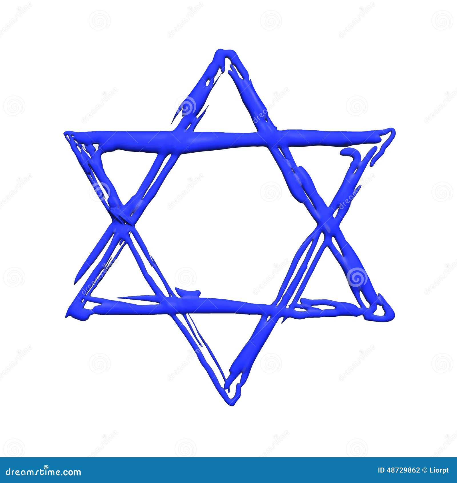 Star of David illustration stock vector. Illustration of judaic - 48729862