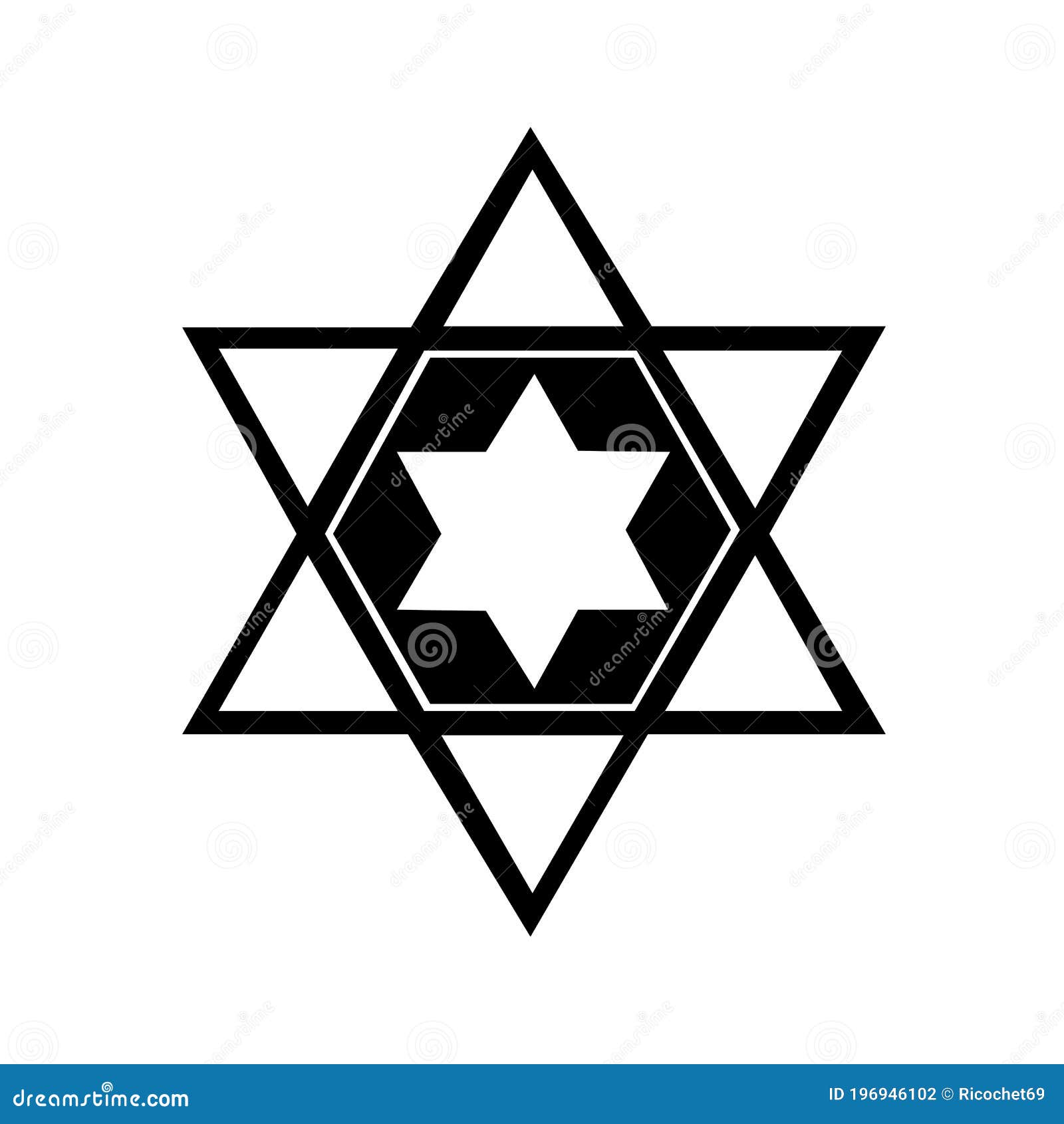 Star of David symbol stock illustration. Illustration of design - 196946102