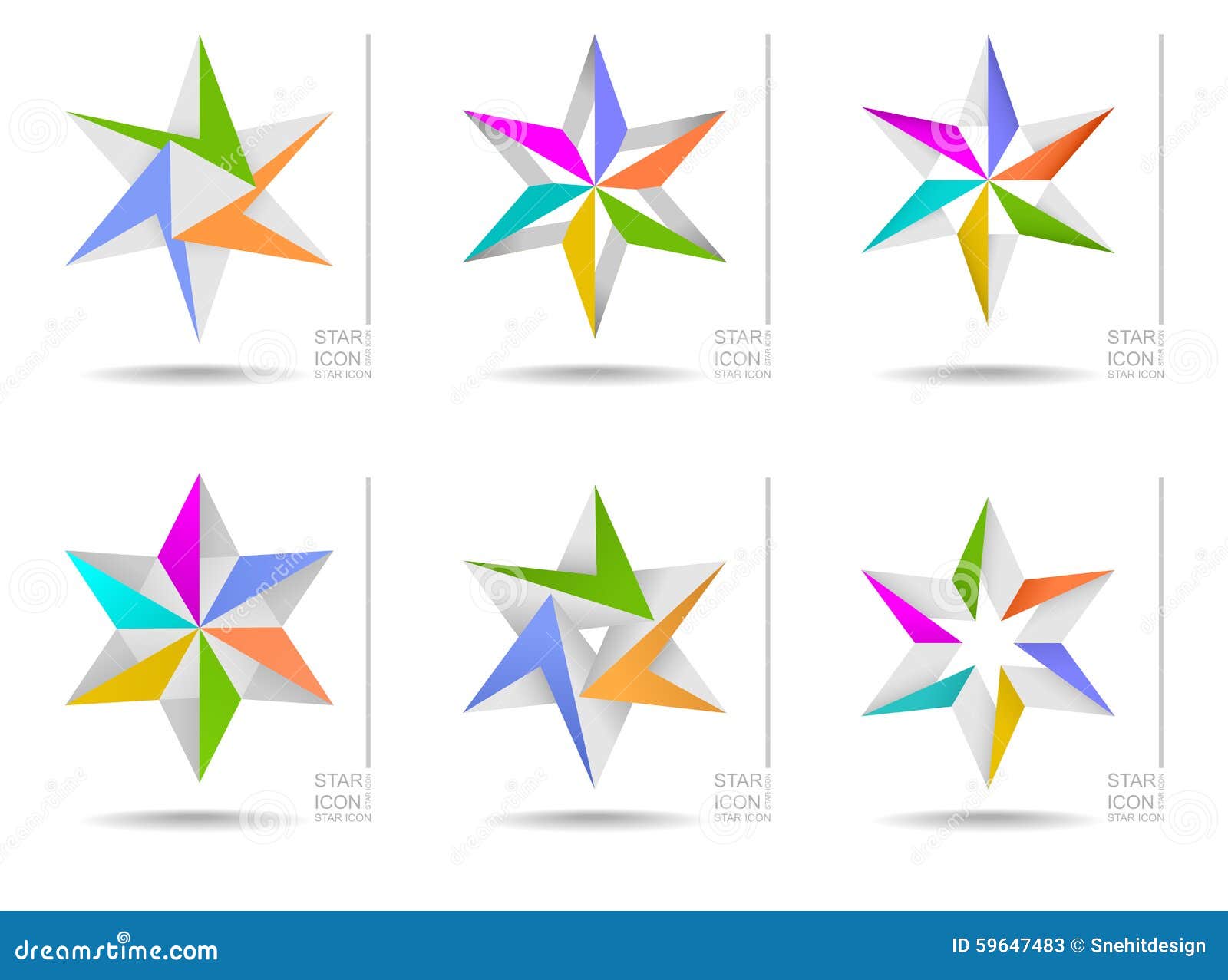 Star design elements stock illustration. Illustration of loop - 59647483