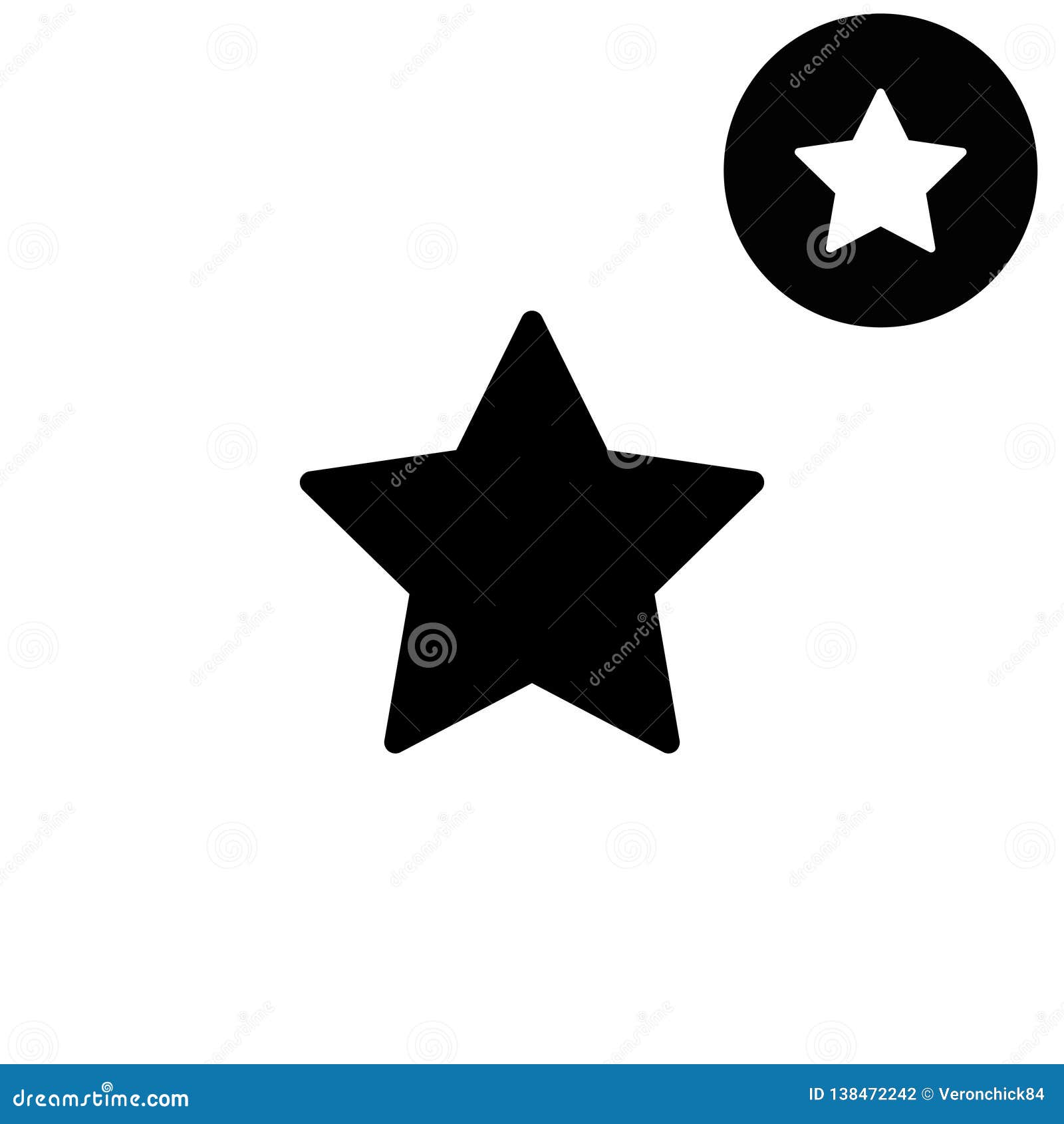 Star - white vector icon stock vector. Illustration of star - 138472242
