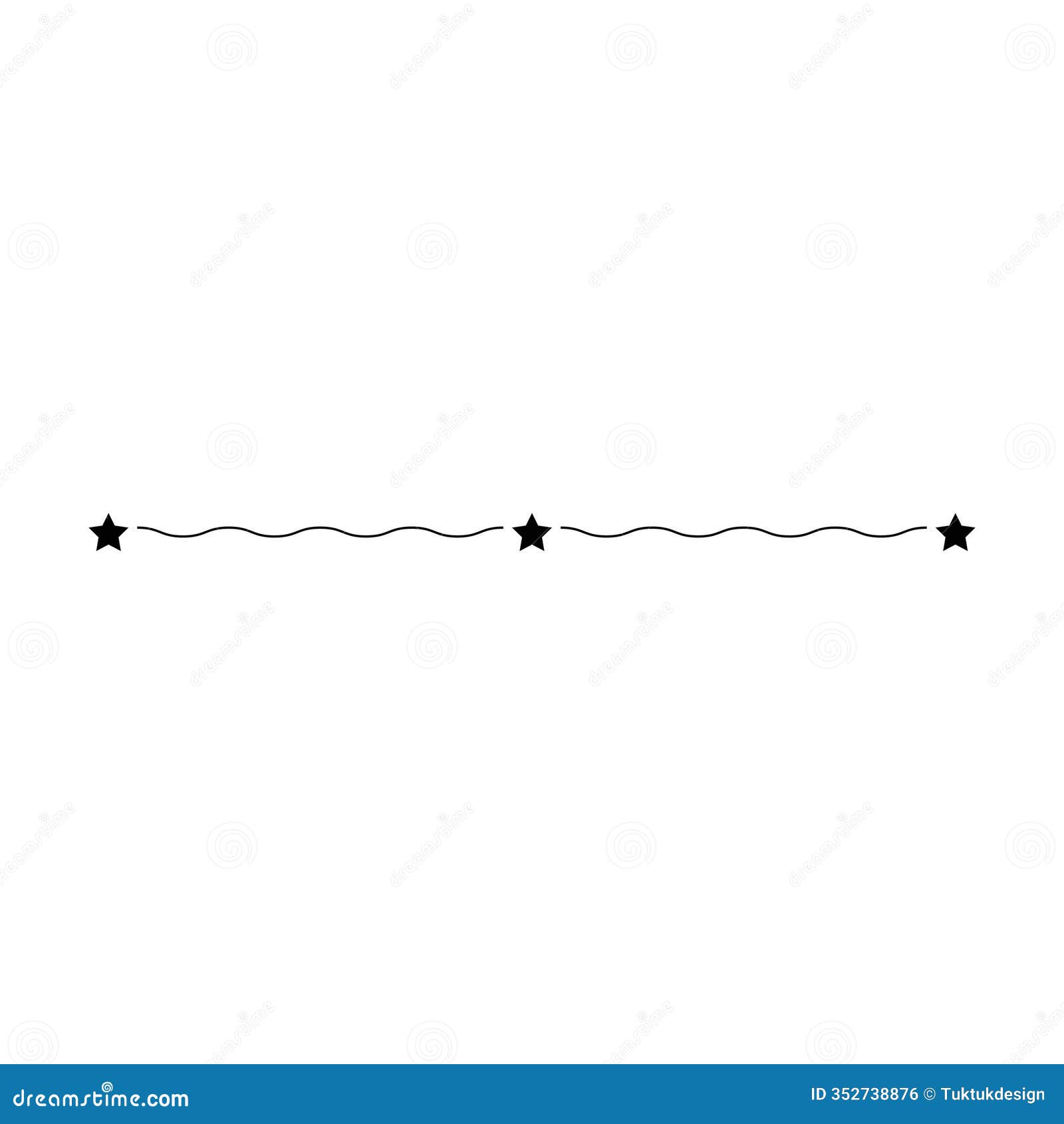Star Divider Border Frame Horizontal Line Vector Shape Icon for ...