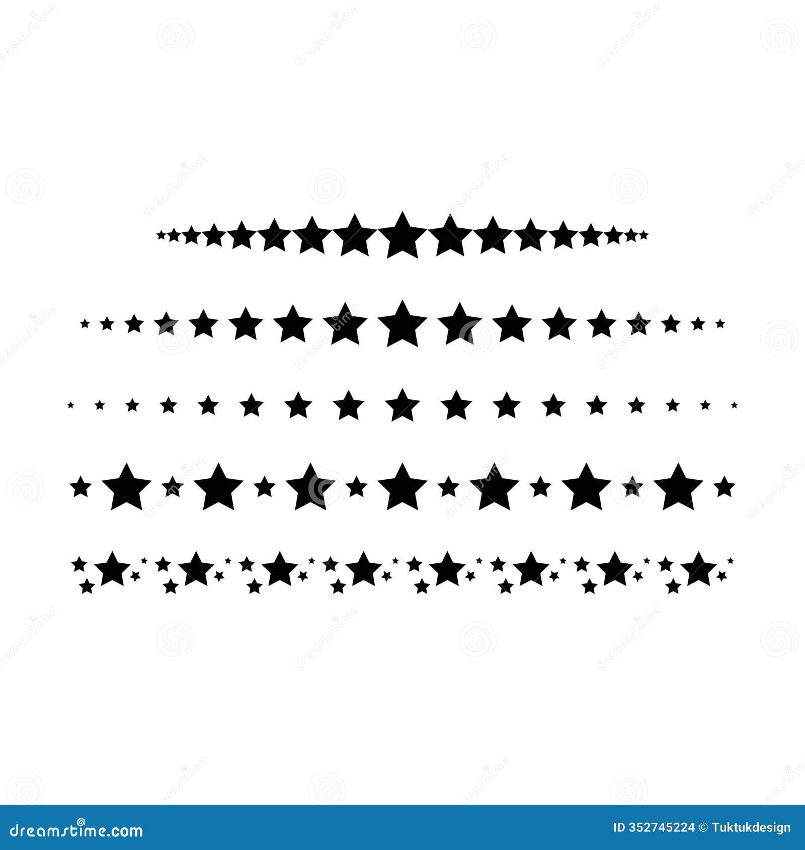 Star Divider Border Frame Horizontal Line Vector Shape Icon for ...