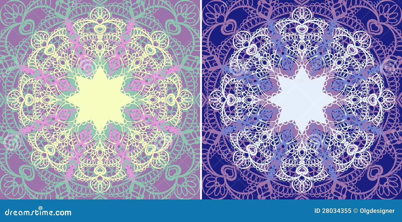 Star Doily. Background Seamless. Stock Vector - Illustration of flowers ...