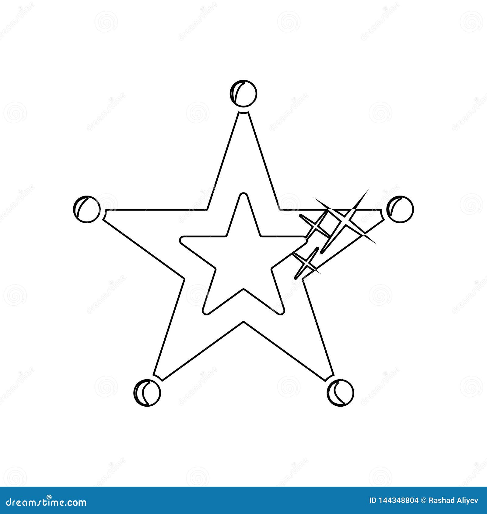 Star with Dots Icon. Element of Stars for Mobile Concept and Web Apps ...