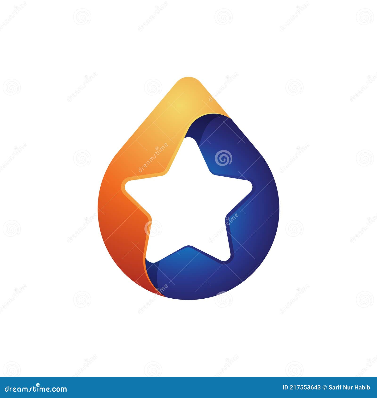 Star Drop Logo Design Template Stock Vector - Illustration of icon ...