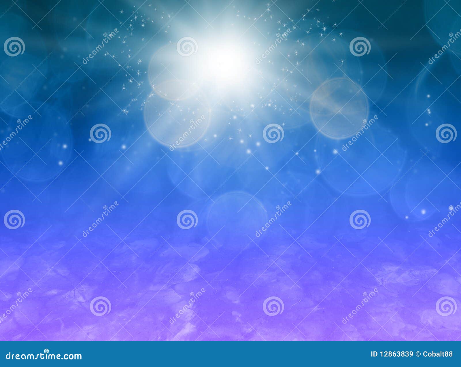 Magical Background With Stars And Circles, Fantastical Pastel Un Stock ...