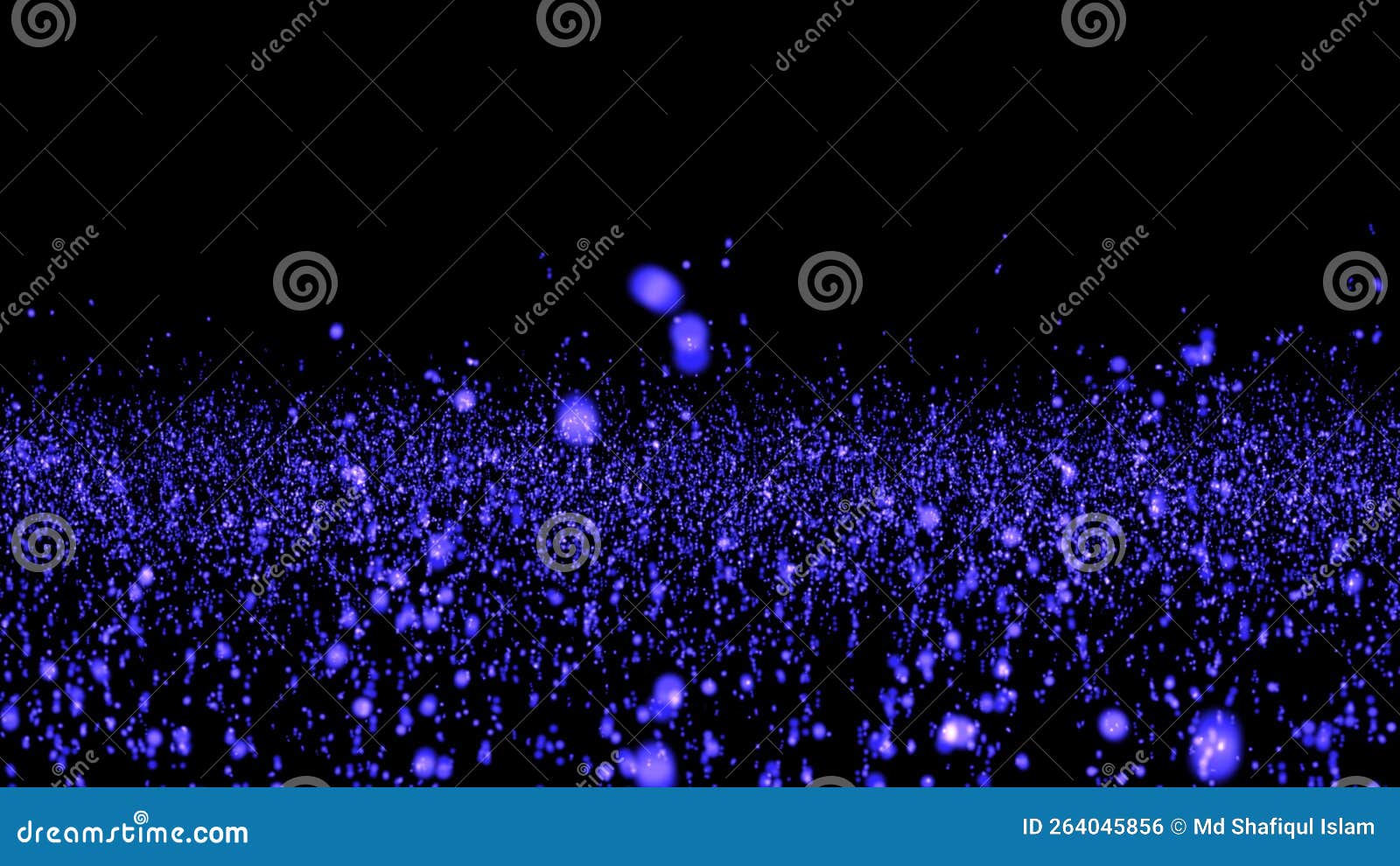 Blue Abstract Star Dot Isolated on Black Background Stock Illustration ...