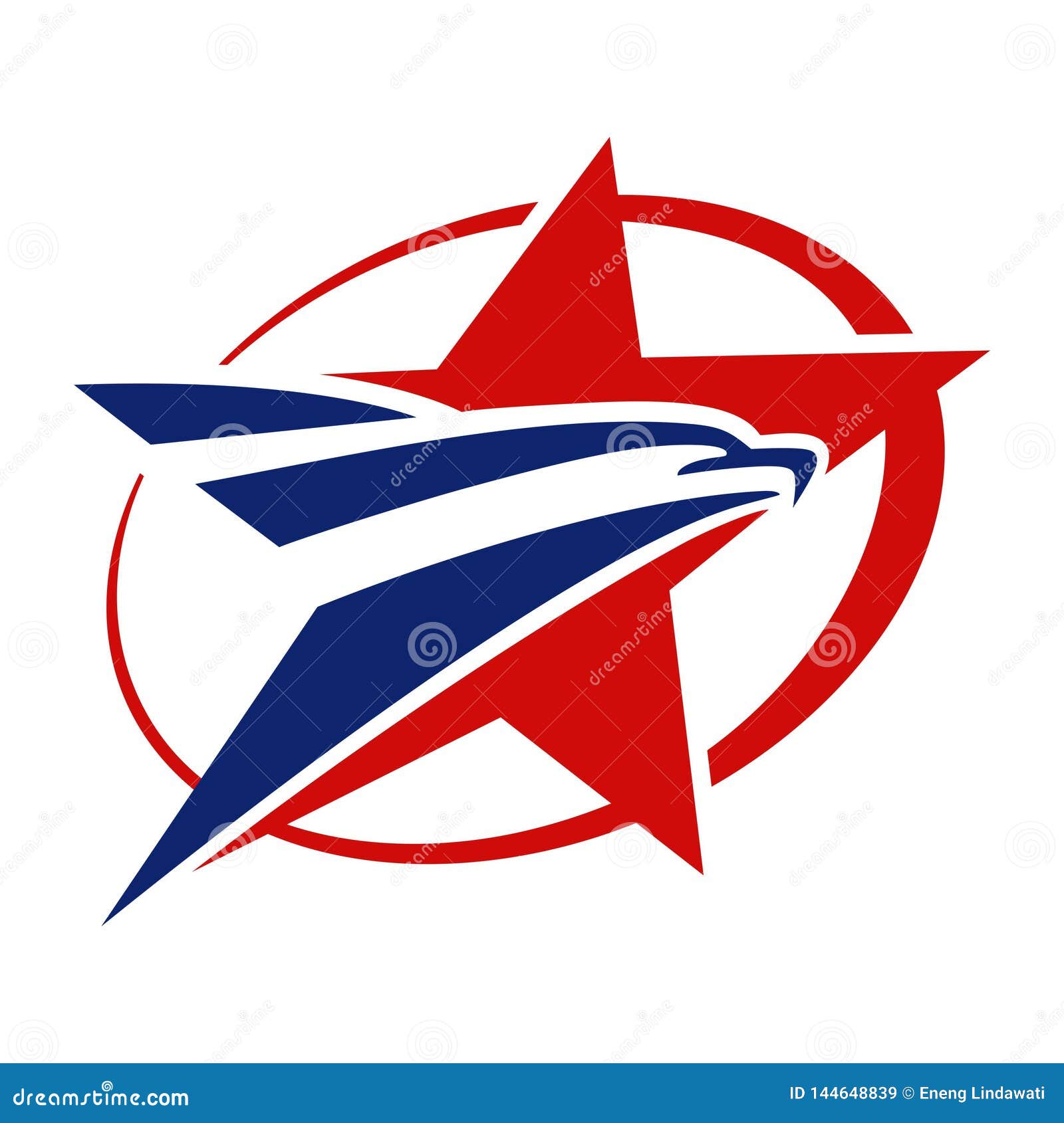 Star Eagle Logo Vector Template. Eagle Logo With Stars Icon ...