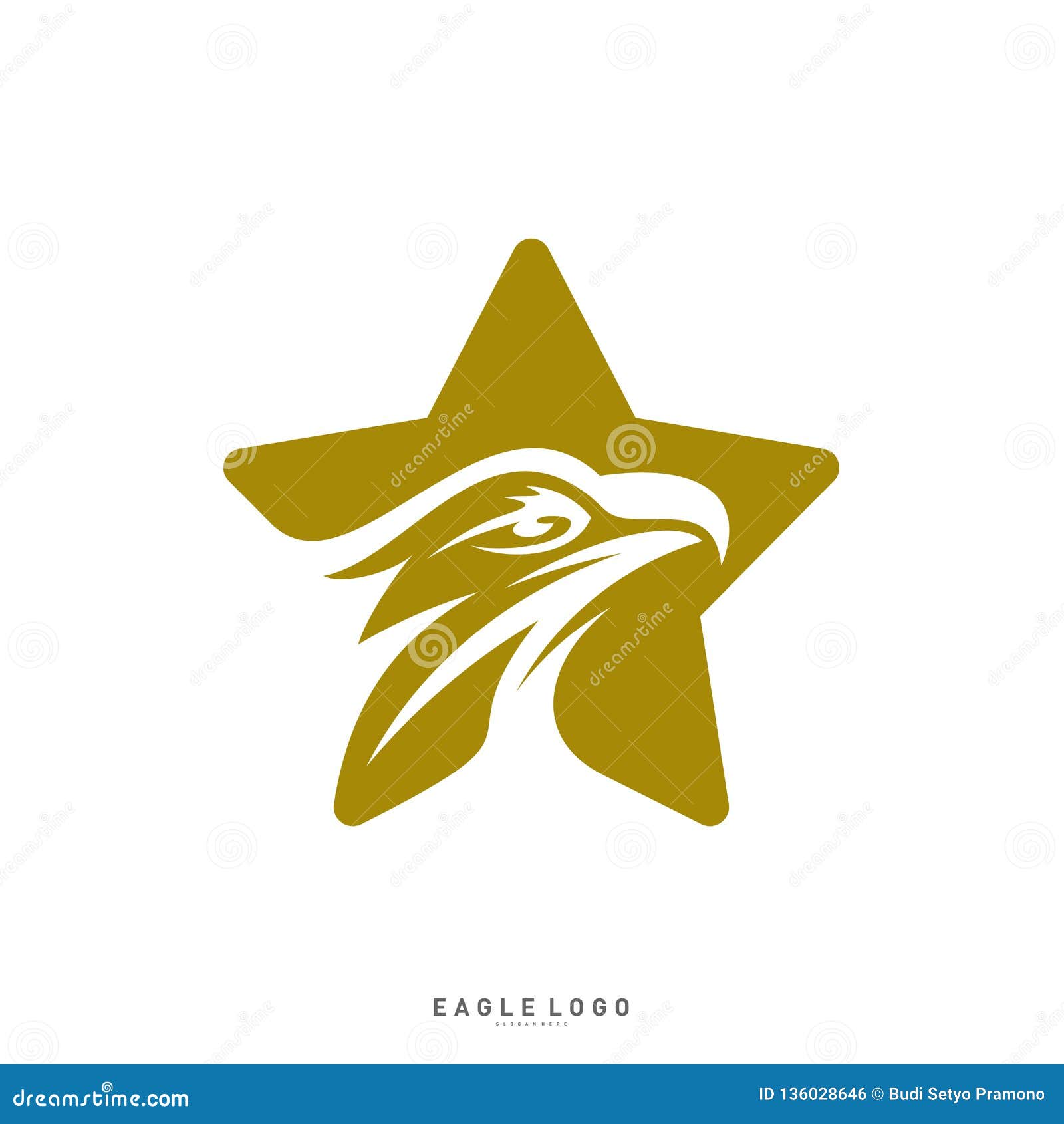Star Eagle Logo Vector Template. Eagle Logo with Stars Icon Stock ...