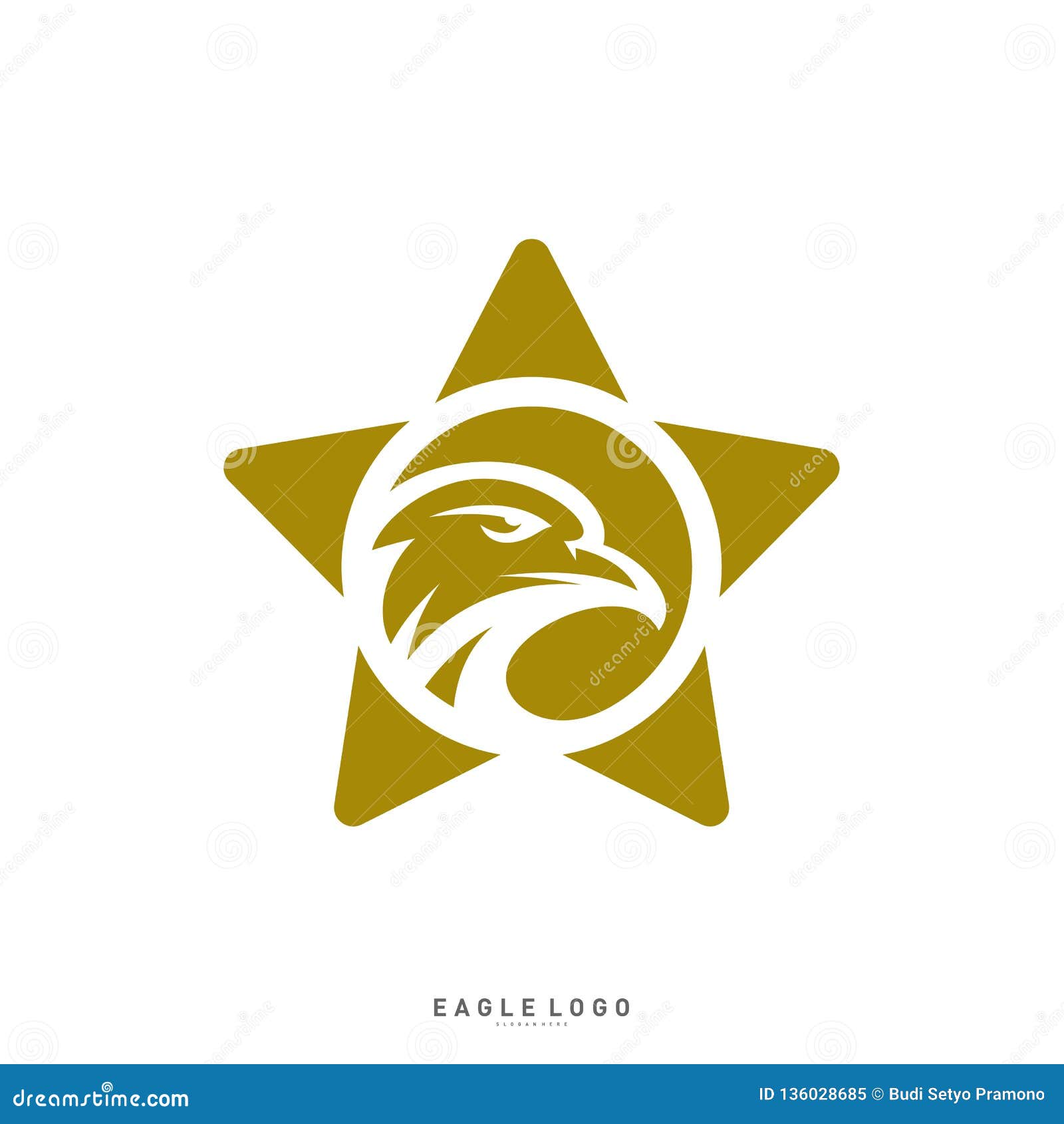 Star Eagle Logo Vector Template. Eagle Logo with Stars Icon Stock ...
