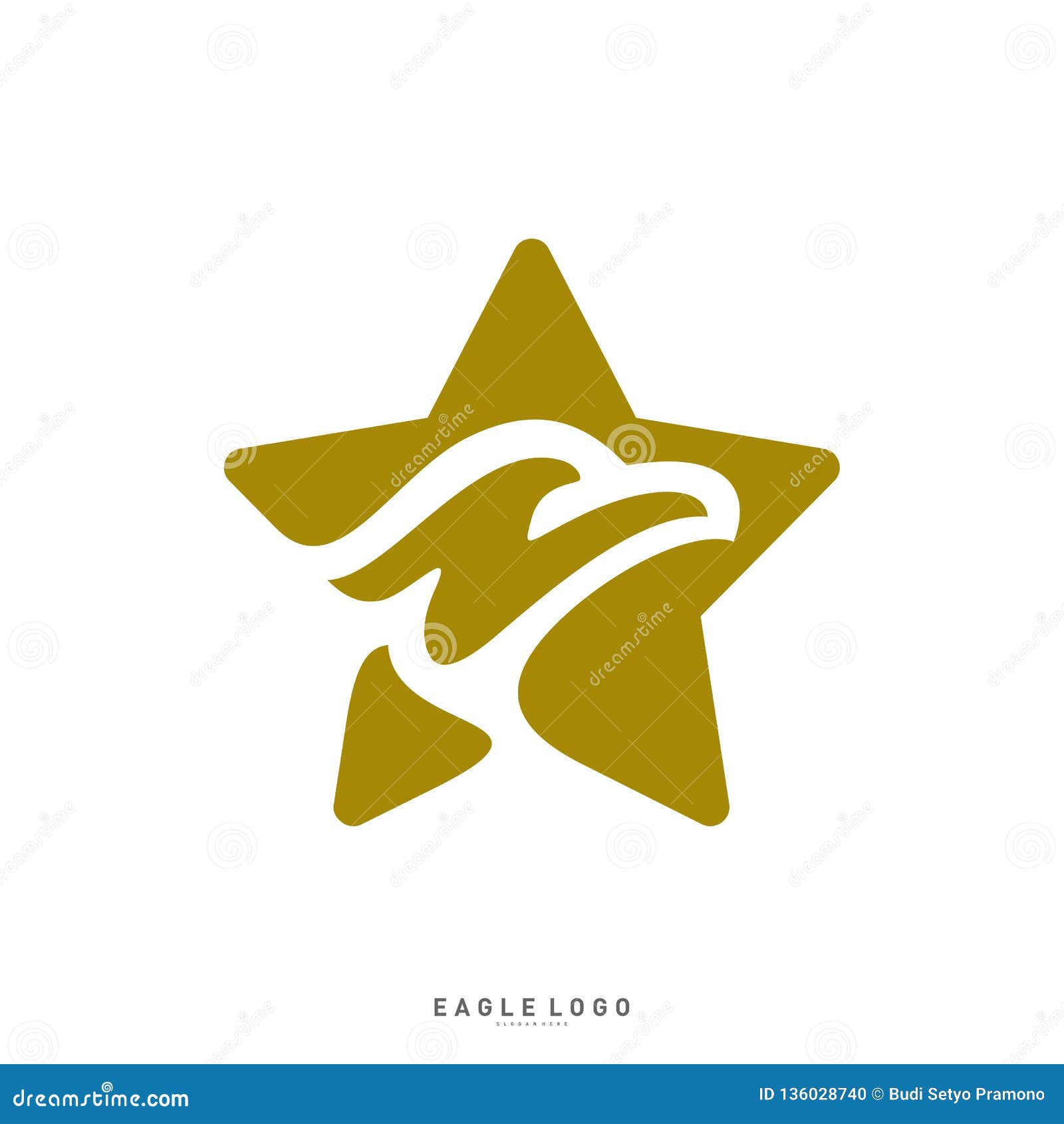Star Eagle Logo Vector Template. Eagle Logo with Stars Icon Stock ...