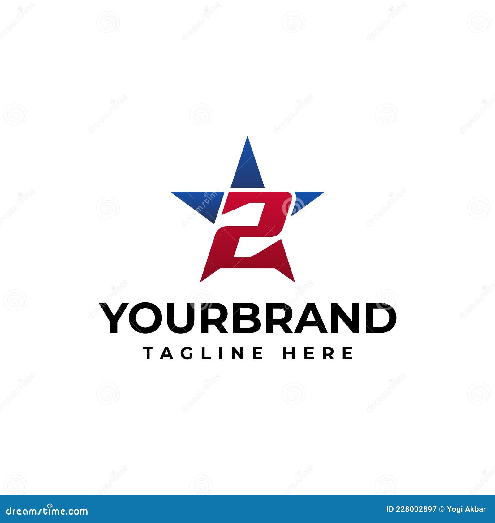 Star Element Number 2 Logo or Symbol Template Design. Star Logo Design ...