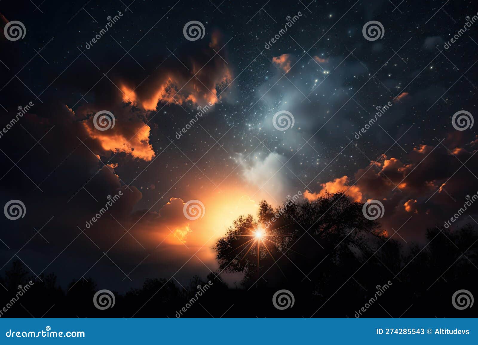 A Star Emerging from Its Nebular Cloud, the First Light Shining in the ...