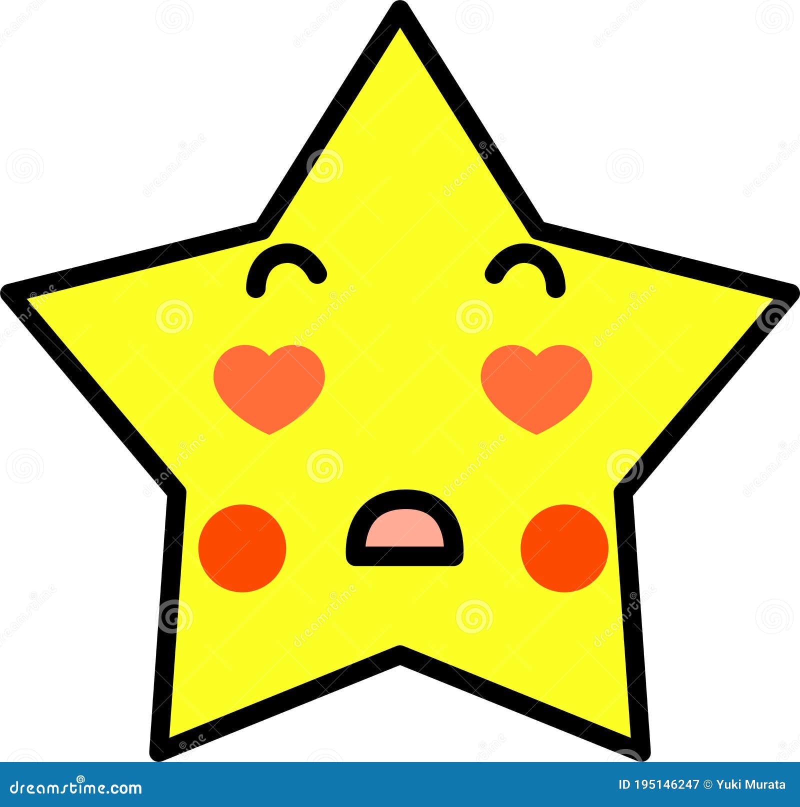 Star emoticon icon stock vector. Illustration of tremor - 195146247