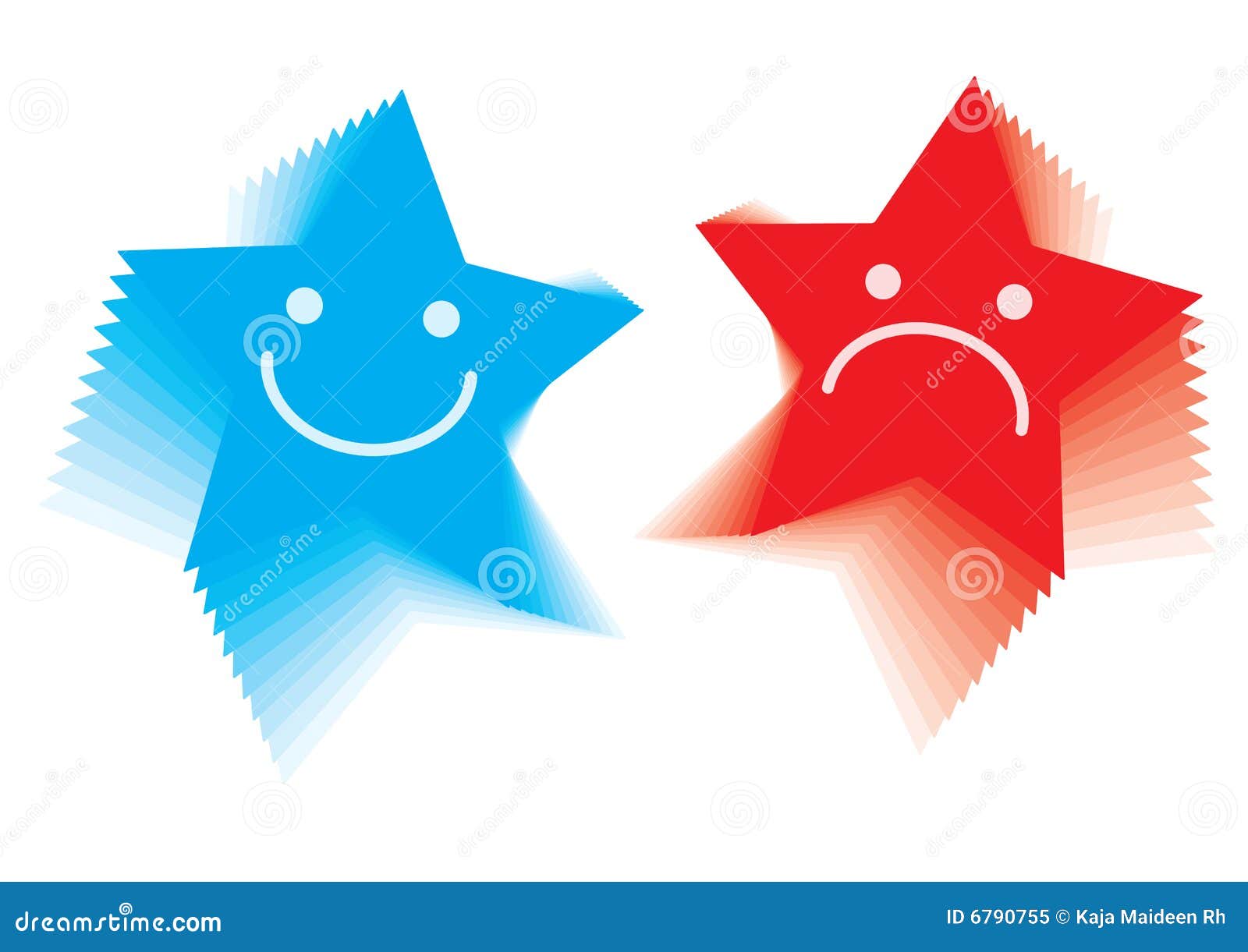 Star Emotion Smileys - Vector | CartoonDealer.com #6790755