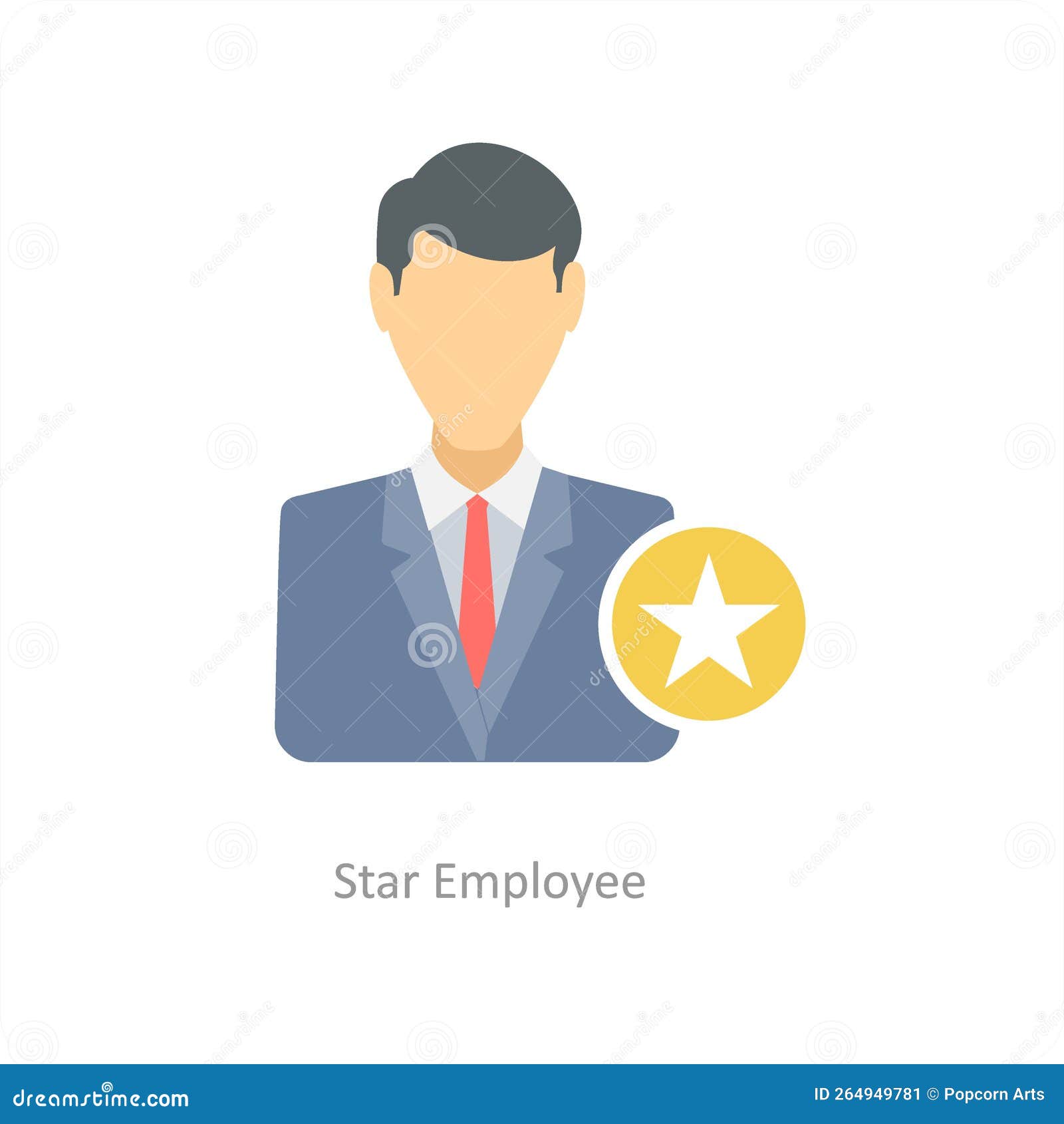 Star Employee stock vector. Illustration of concept - 264949781