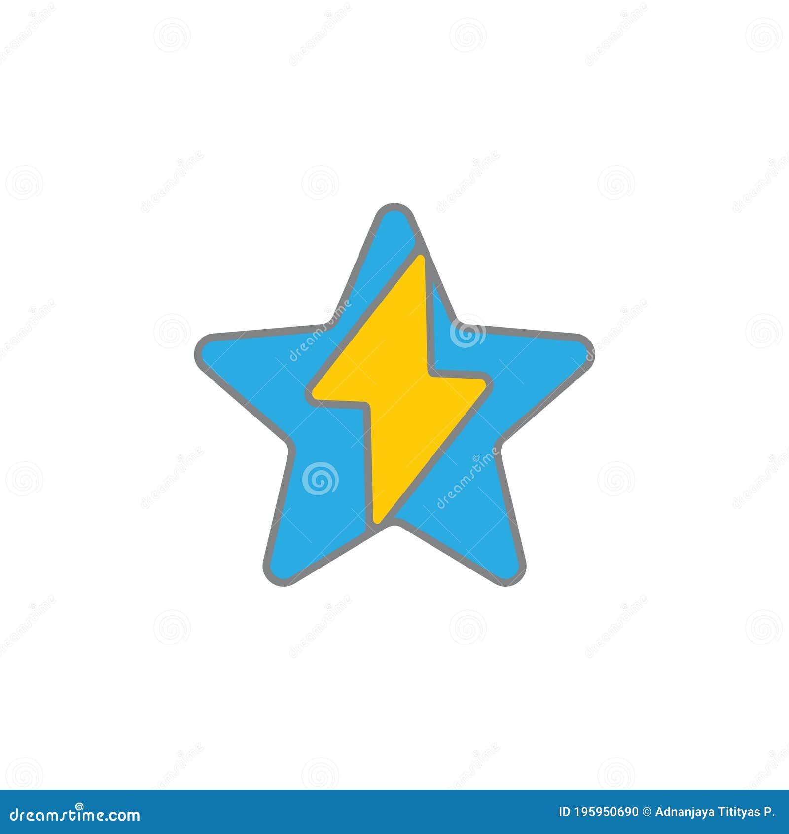 Star Energy Lightning Decoration Logo Vector Stock Vector ...
