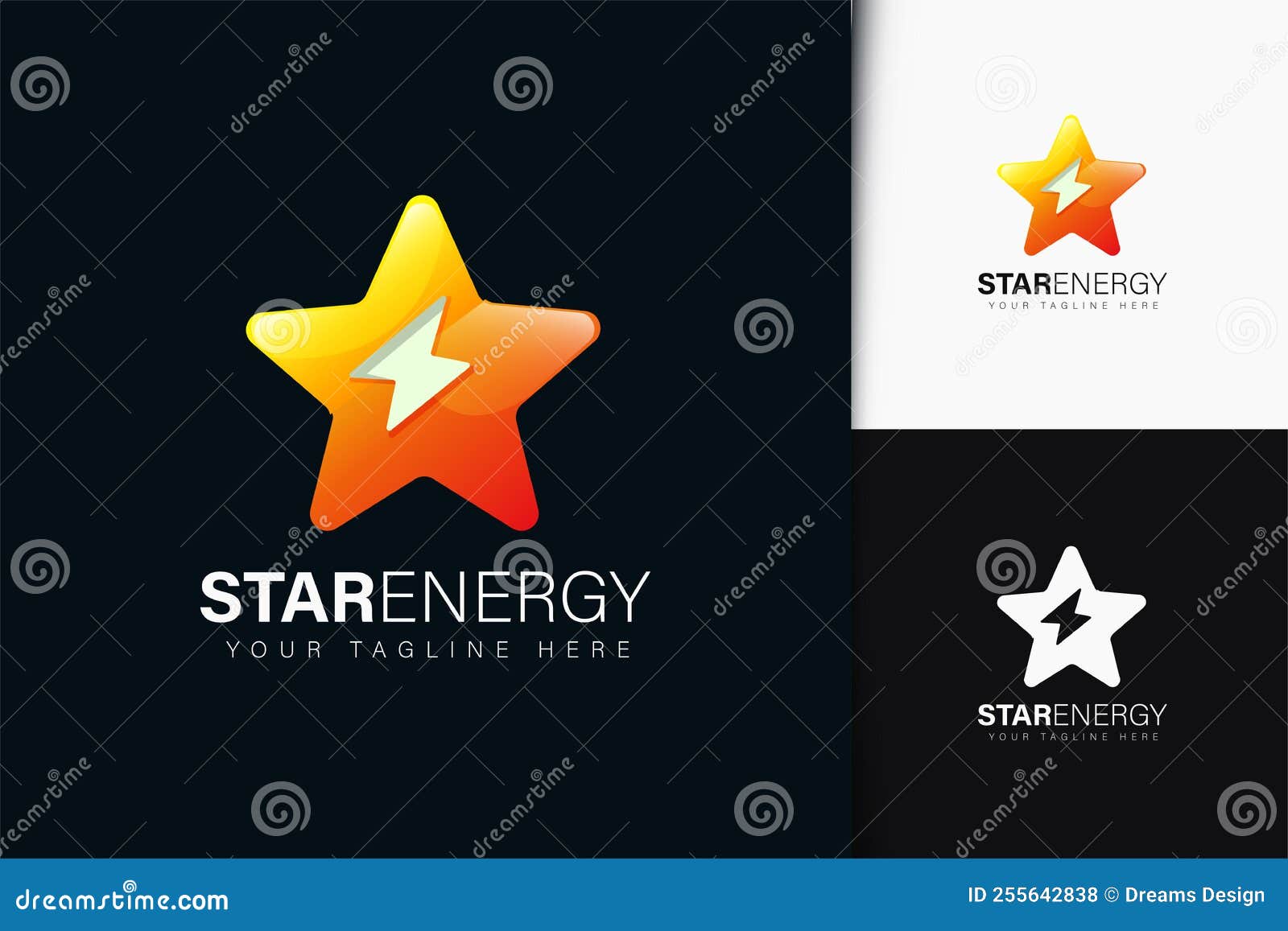 Star Energy Logo Design with Gradient Stock Vector - Illustration of ...