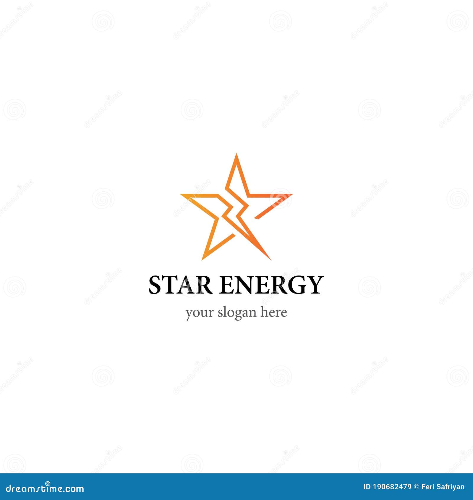 Star Energy Logo Energy Star Logo Vector Template With Lightning Star