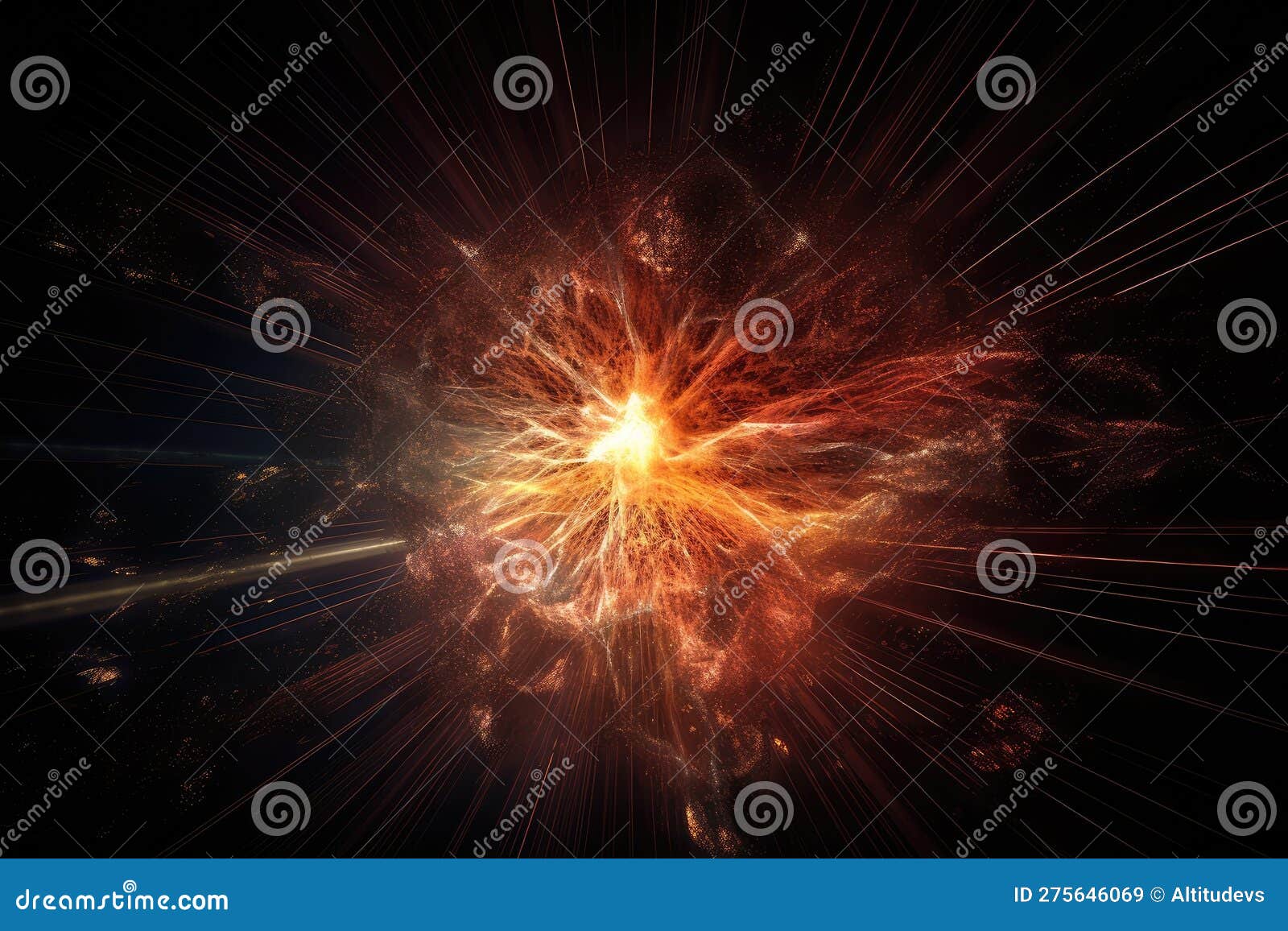 A Star, Exploding into a Supernova, with Its Light and Energy Streaking ...