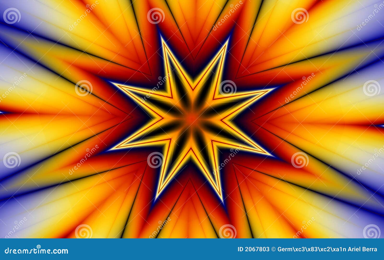 Star and Explosion (fractal30e) Stock Illustration - Illustration of ...