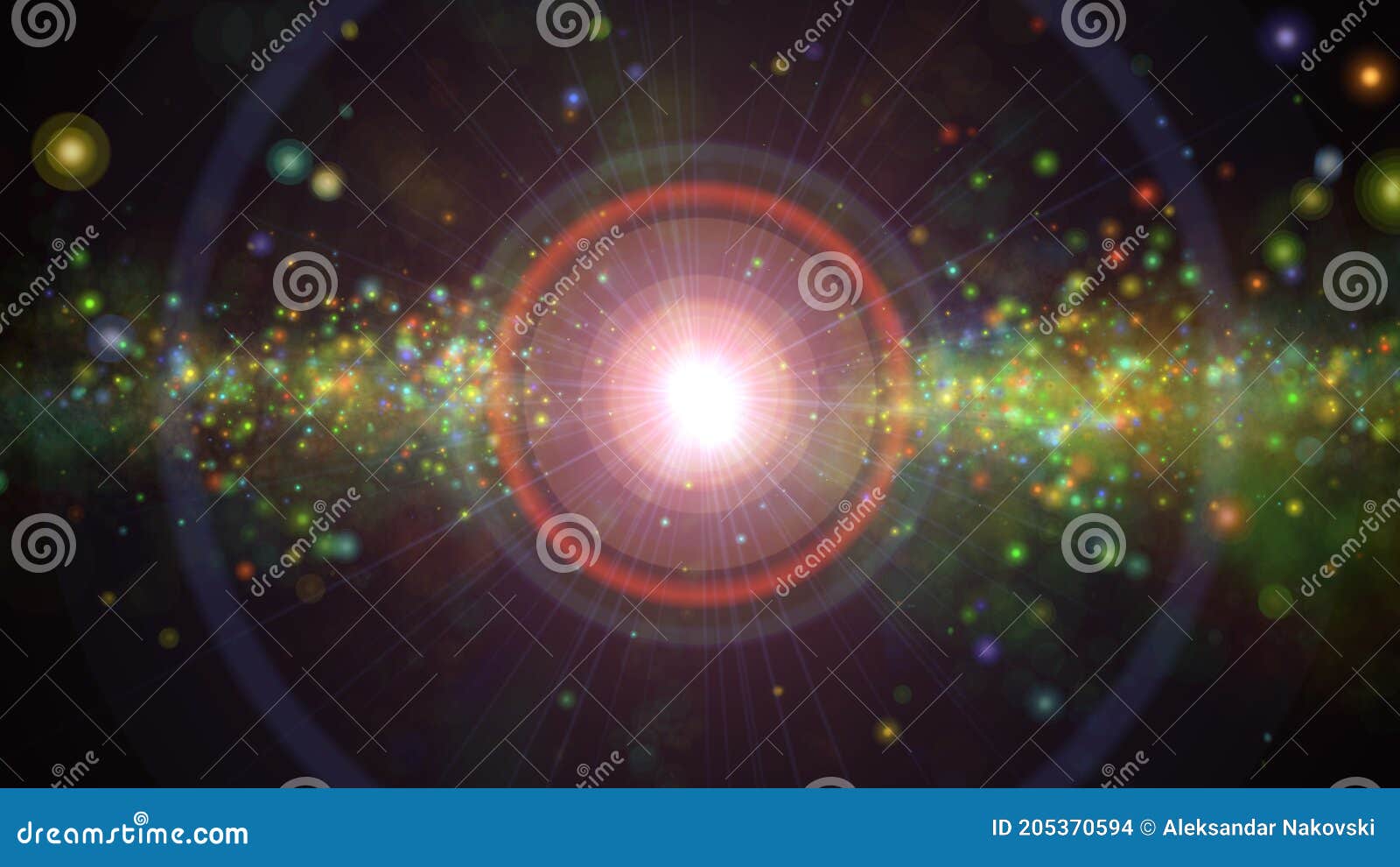 Star Explosion in a Galaxy of an Nebula Stock Illustration ...
