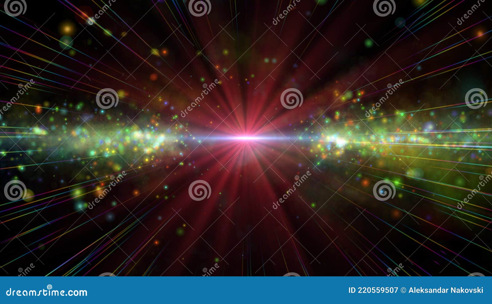 Star Explosion in a Galaxy of an Nebula Stock Illustration ...