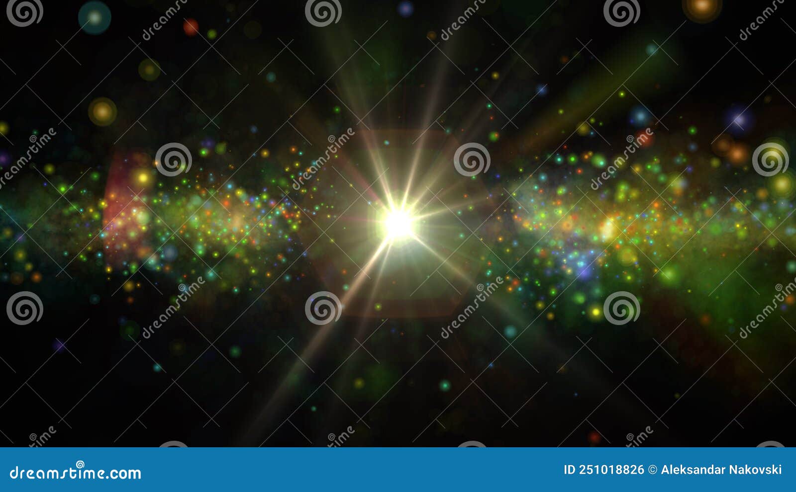 Star Explosion in a Galaxy of an Nebula Stock Illustration ...