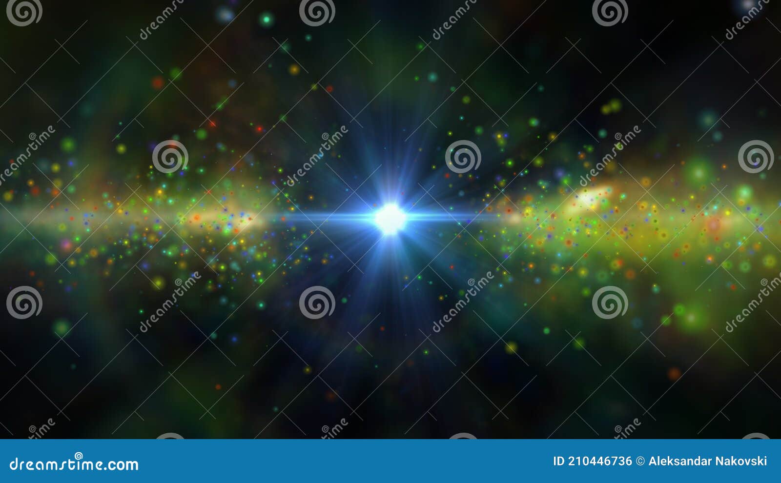 Star Explosion in a Galaxy of an Nebula Stock Illustration ...
