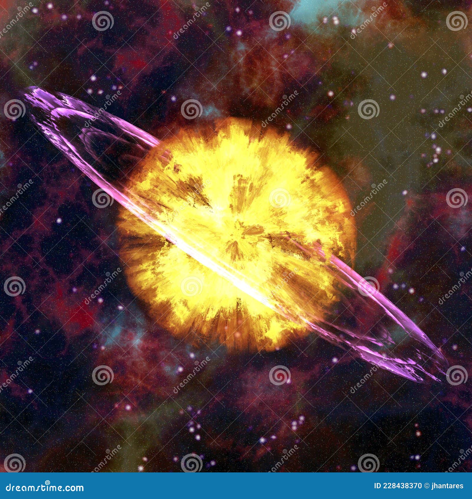 3d Effect - Abstract Star Explosion Scene Stock Illustration ...