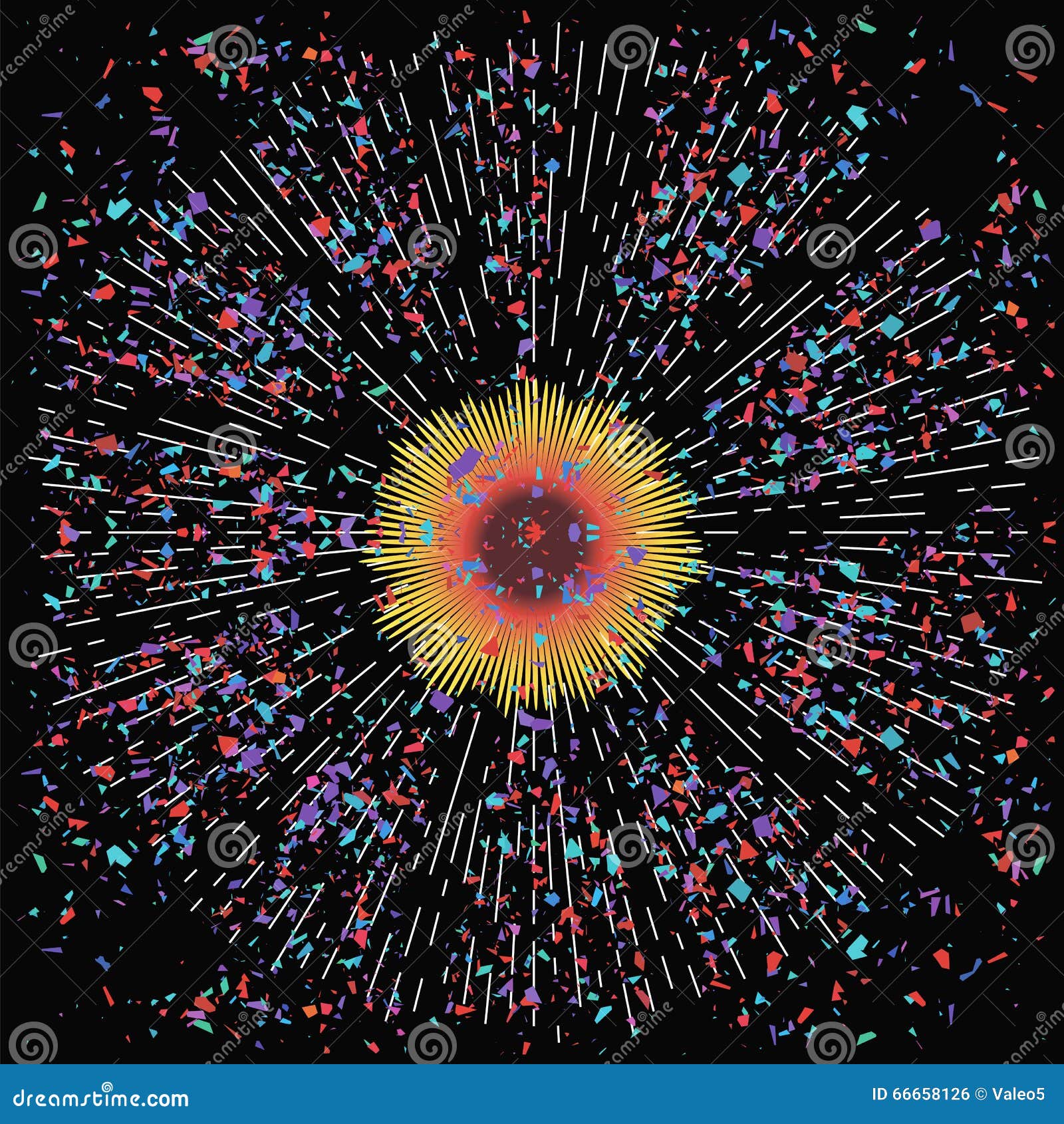 Star Explosion with Particles Stock Vector - Illustration of atomic ...