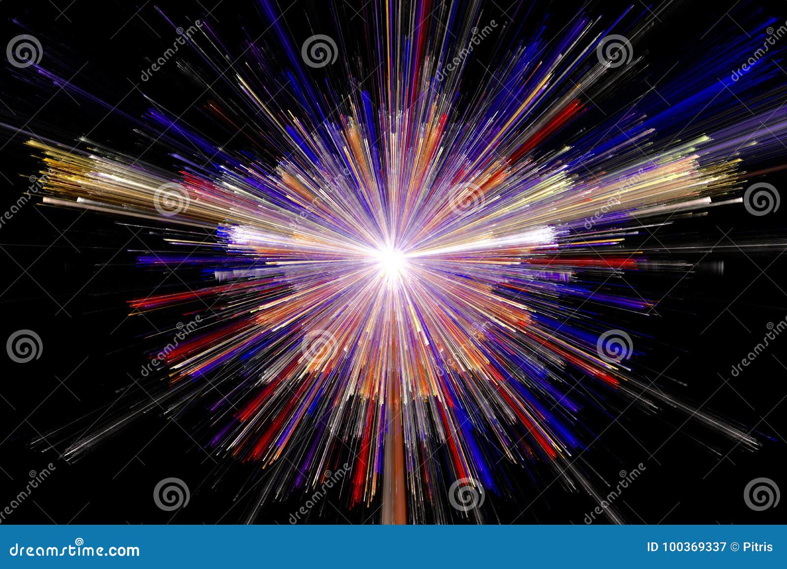 Star Explosion with Particles Stock Illustration - Illustration of glow ...