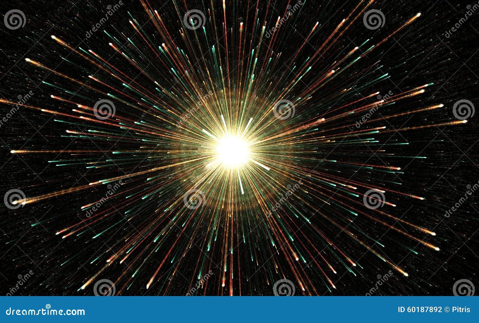 Star Explosion with Particles Stock Illustration - Illustration of ...