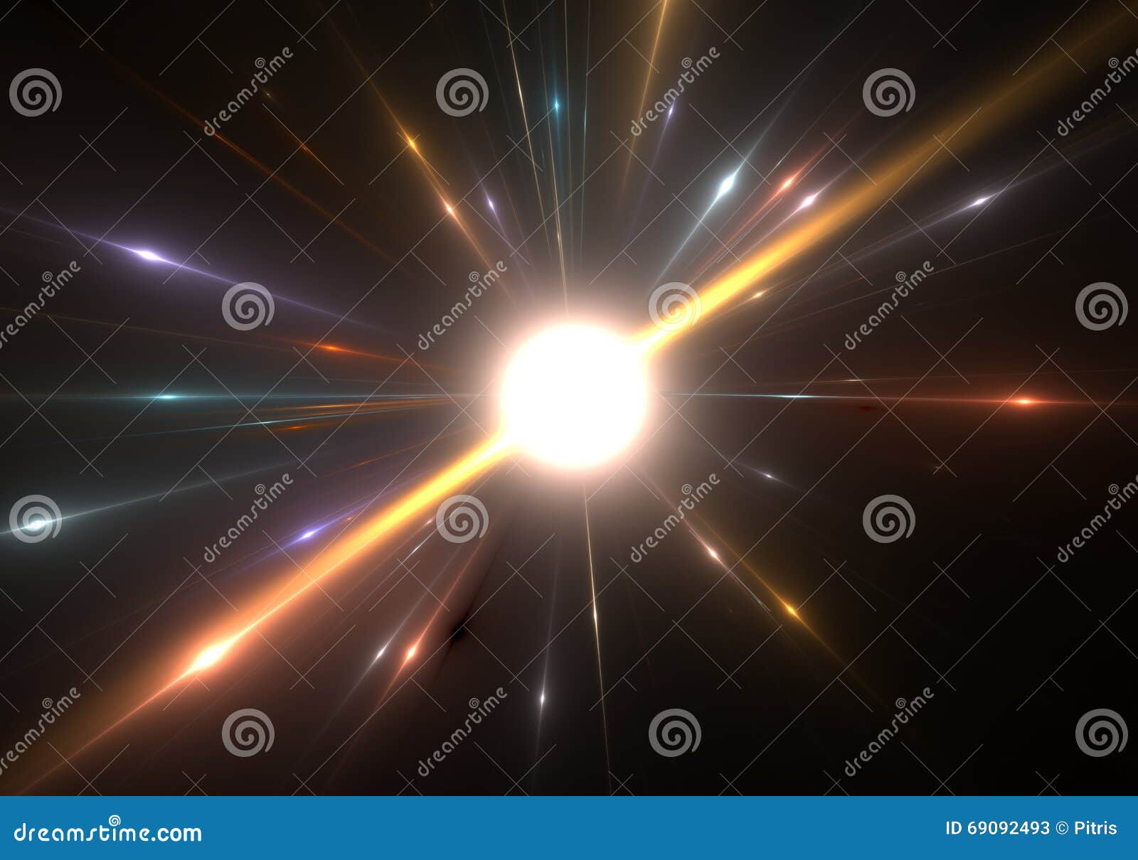 Star Explosion with Particles Stock Illustration - Illustration of ...