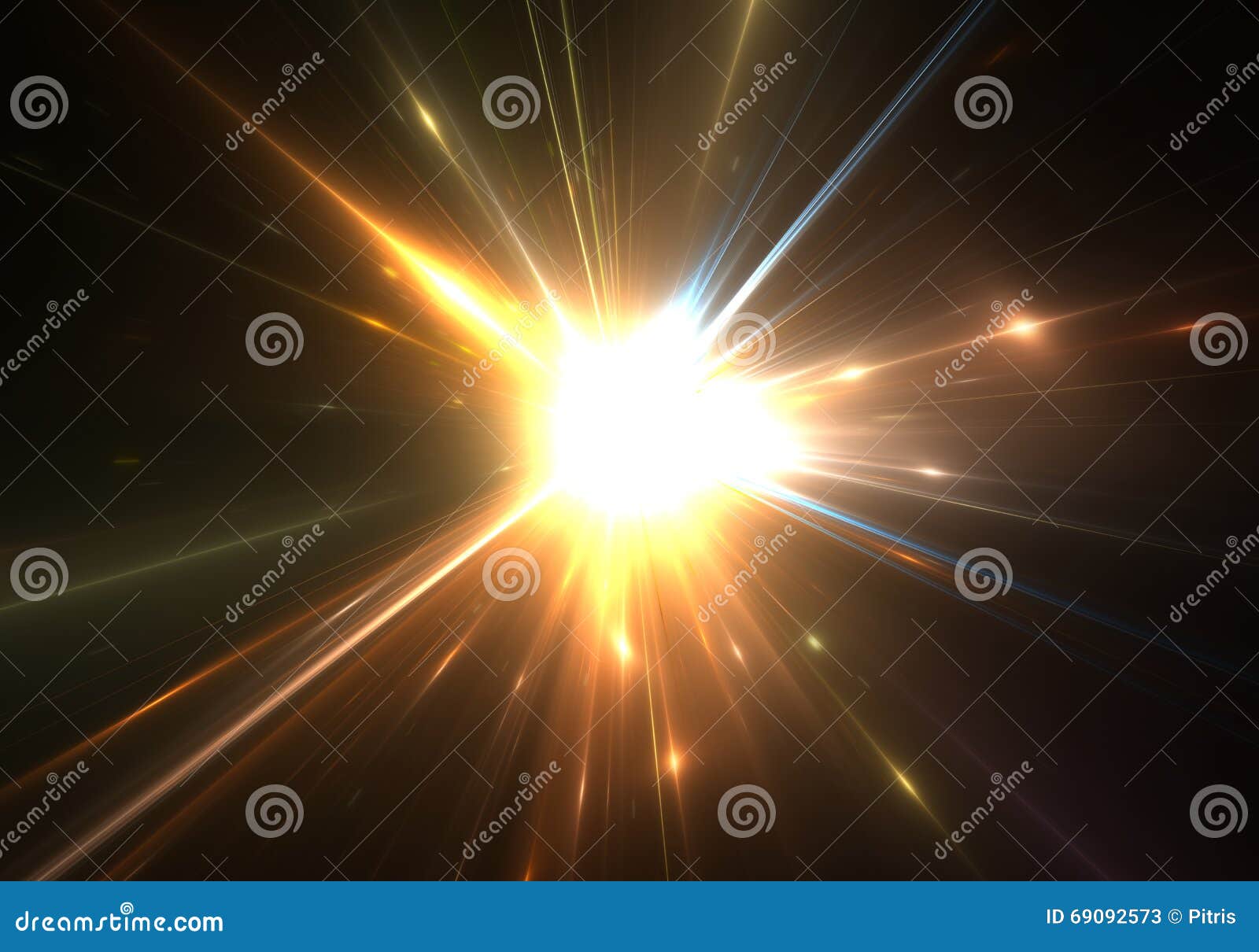 Star Explosion with Particles Stock Illustration - Illustration of ...