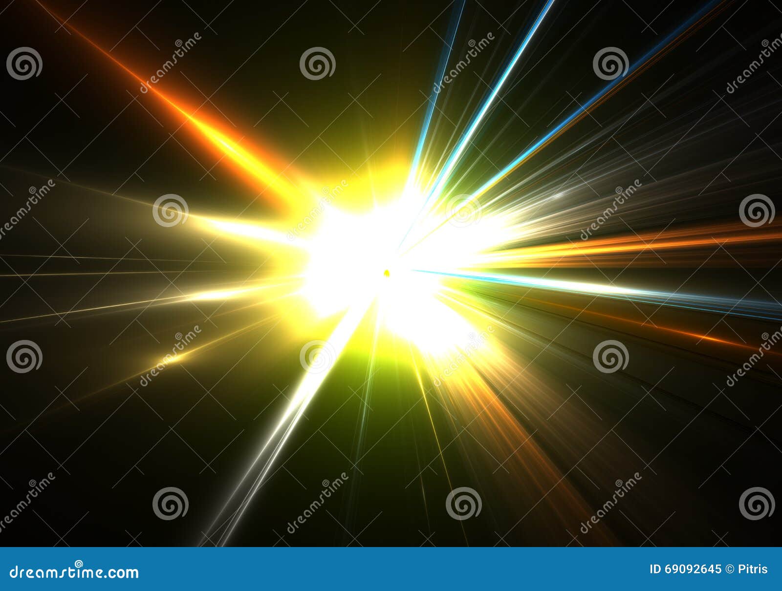 Star Explosion with Particles Stock Illustration - Illustration of ...