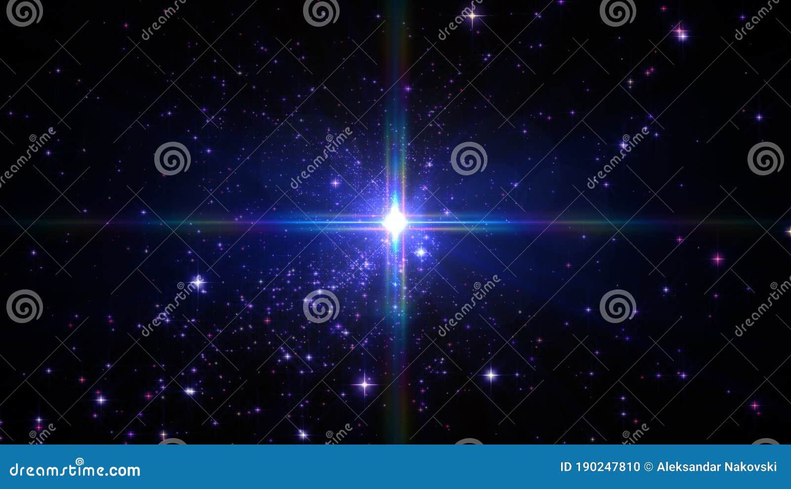 Star Explosion in Space, Star Ray Stock Illustration - Illustration of ...