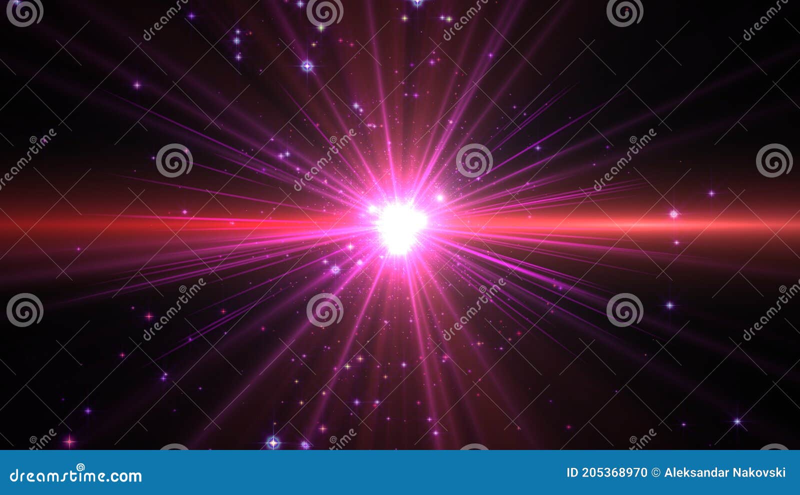 Star Explosion in Space, Star Ray Stock Illustration - Illustration of ...