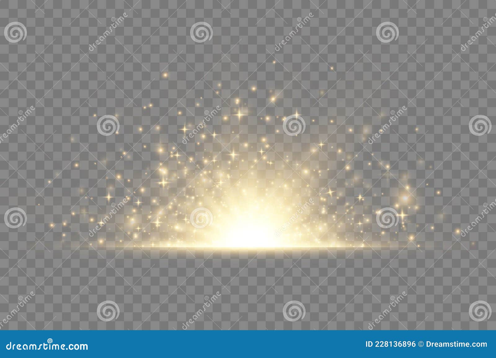 Star Explosion, Yellow Glow Lights Sun Rays. Stock Illustration ...