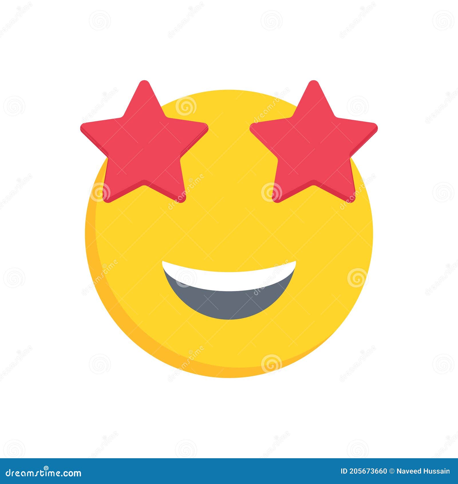 Star Eyes Vector Flat Colour Icon Stock Illustration - Illustration of ...