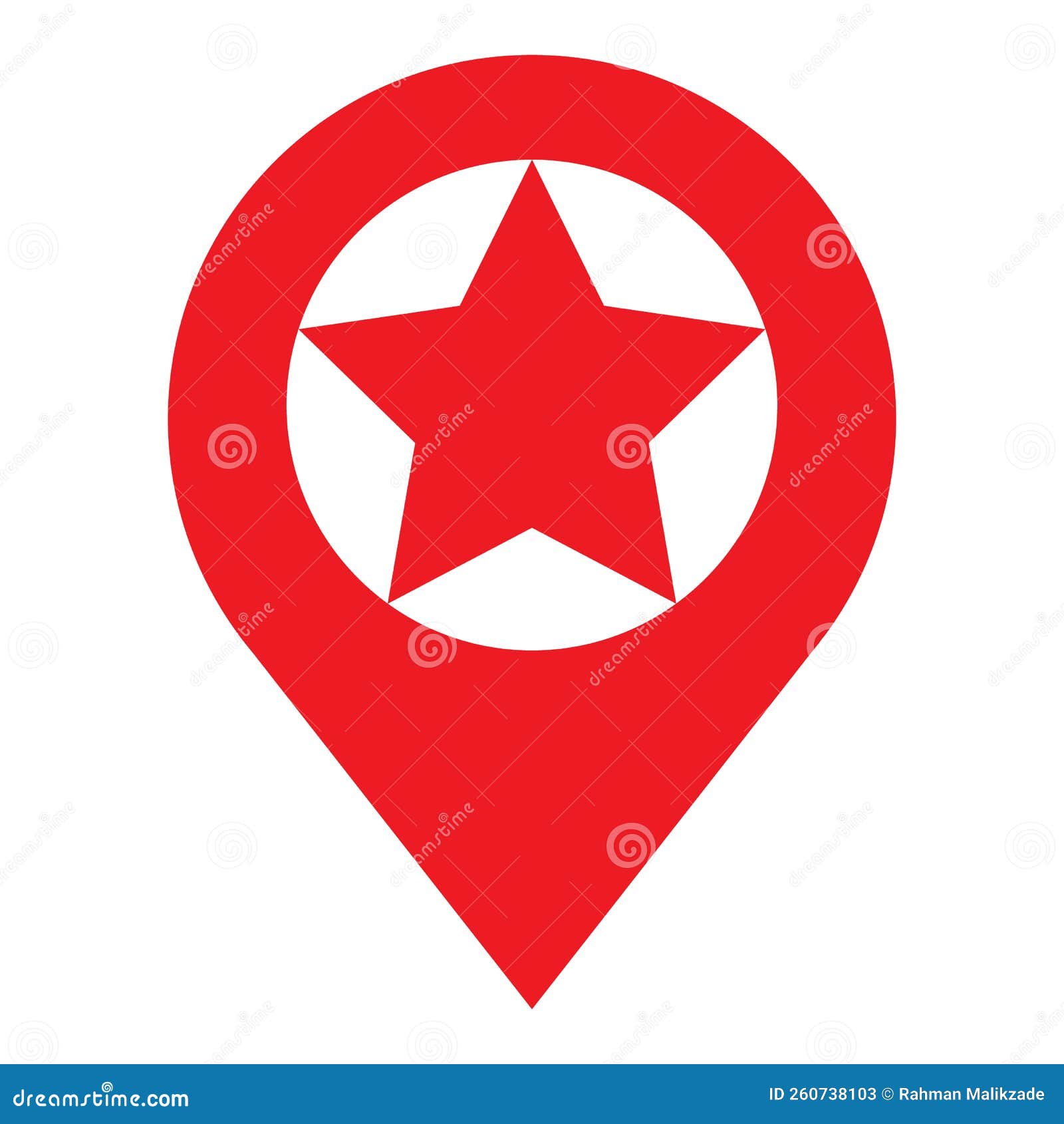 Star Favorite Pin Map Icon. Marker Location Vector Illustration Stock ...