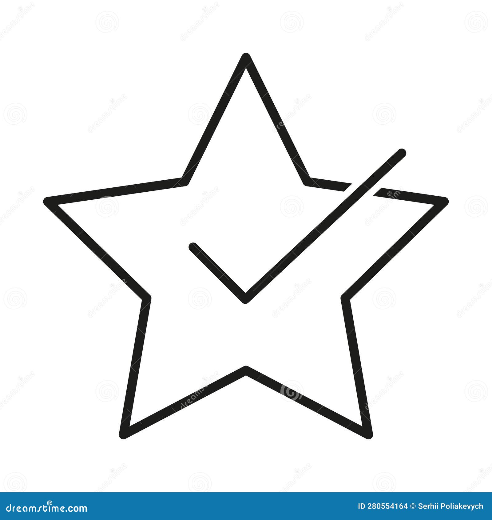 Star Favorite Sign Web Icon with Tick Sign. Vector Illustration. Stock ...