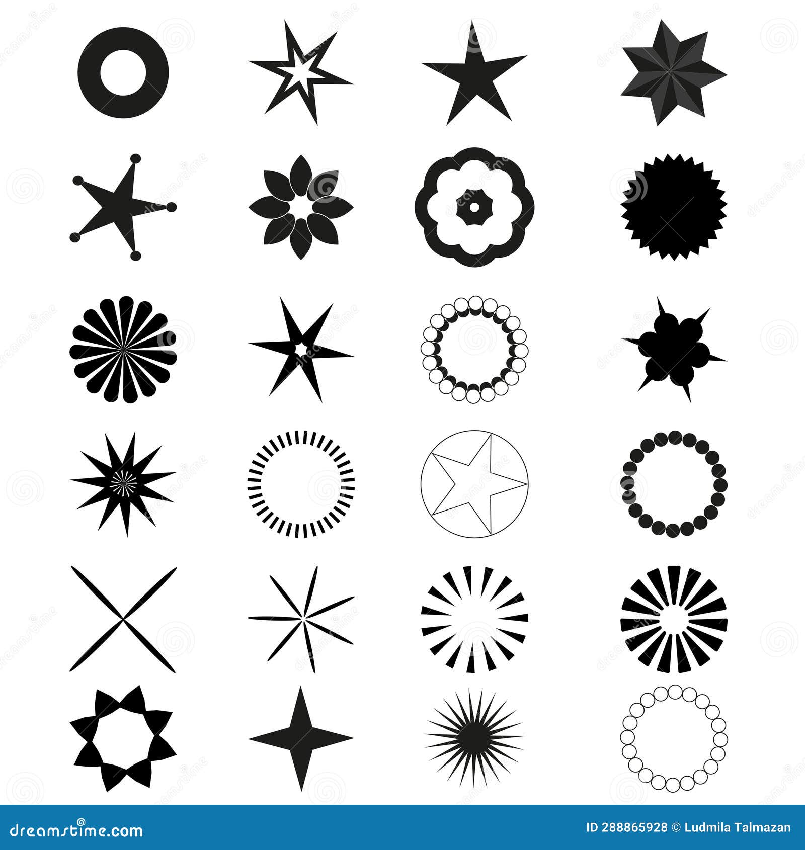Star Figures, Regular Star Polygons, Derived From Regular Polygons ...