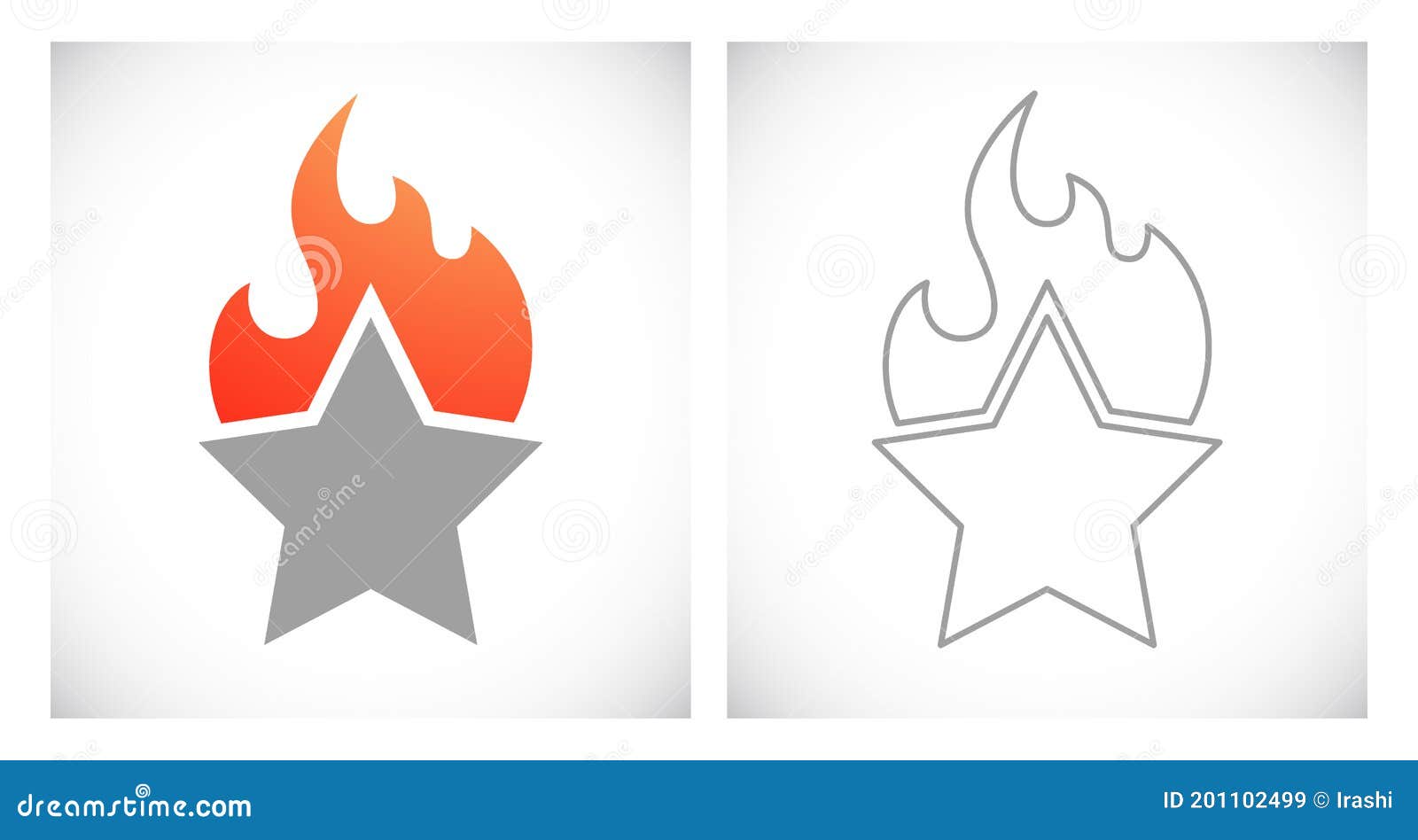 Star fire icon stock vector. Illustration of template - 201102499