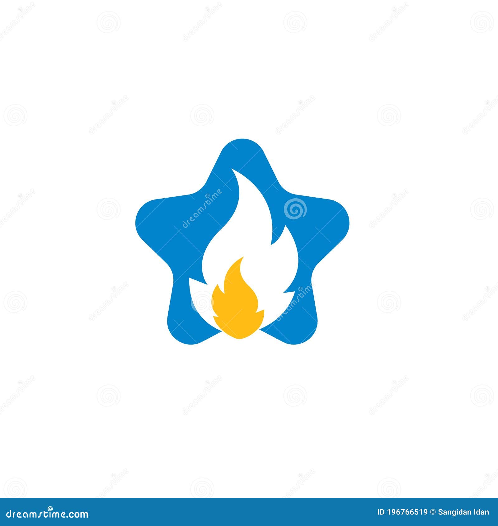 Star with Fire Vector Icon Illustration Design Stock Vector ...
