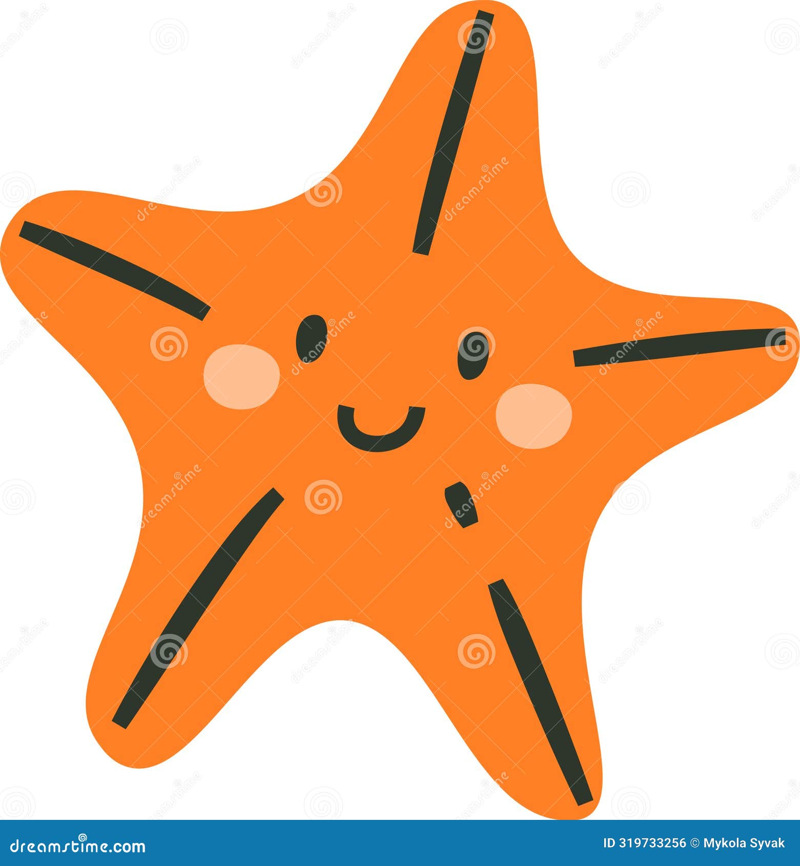 Star Fish Character stock vector. Illustration of character - 319733256