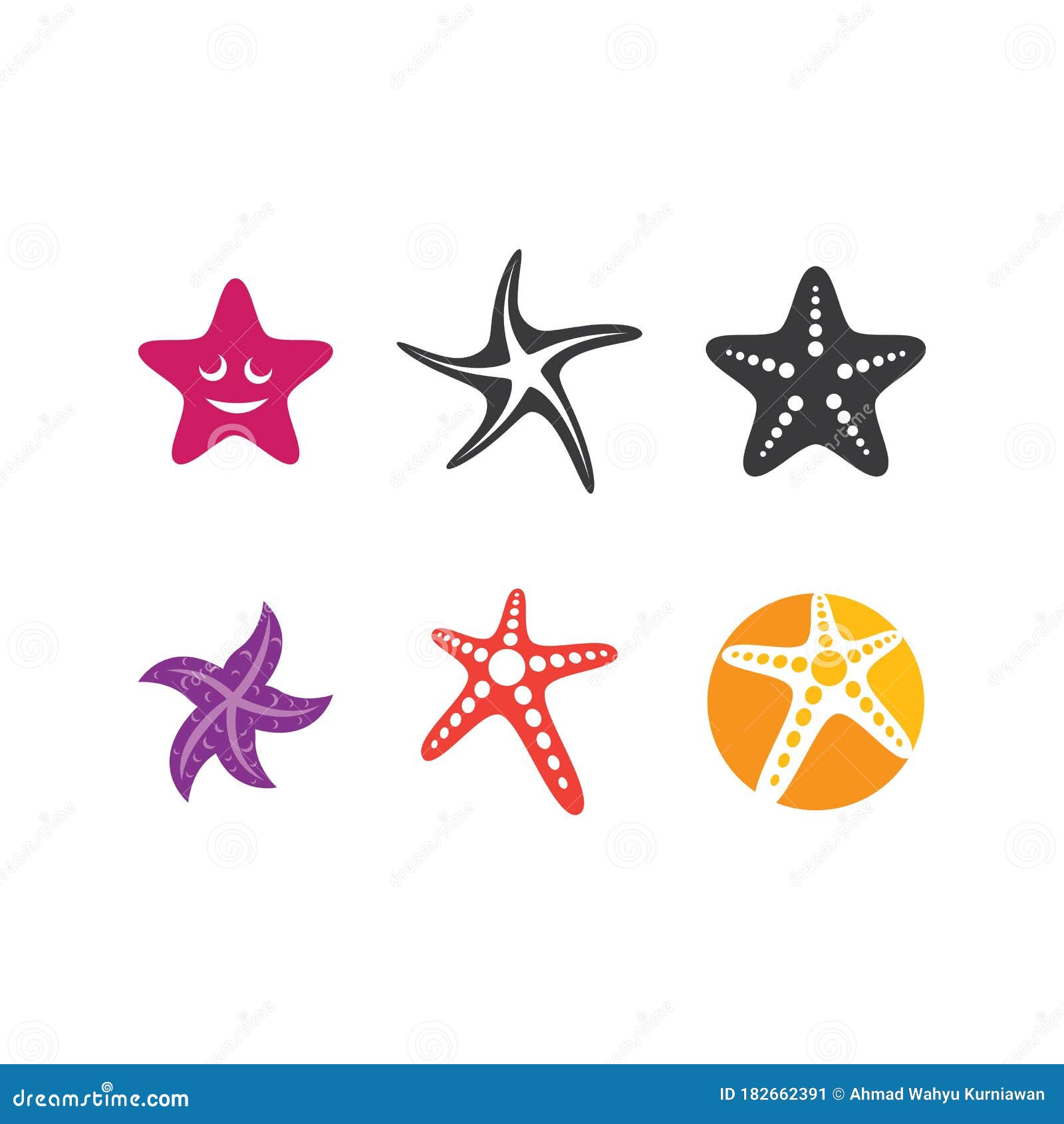 Star fish logo stock vector. Illustration of starfish - 182662391