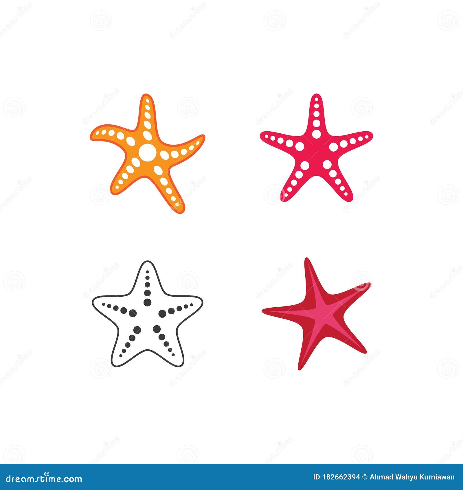 Star Fish Logo Vector Illustration | CartoonDealer.com #182662394