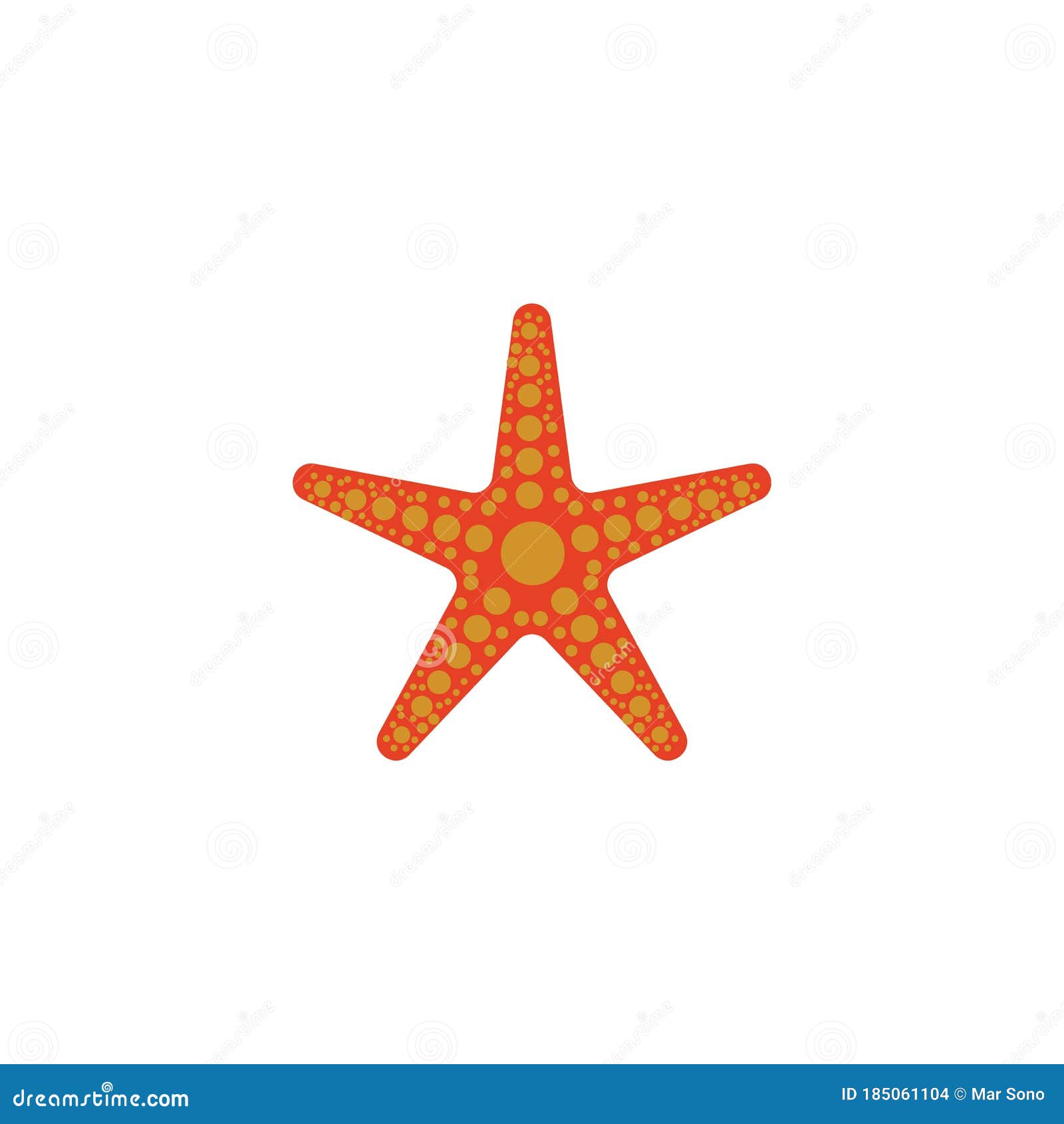 Star Fish Logo Vector Flat Design Stock Vector - Illustration of animal ...