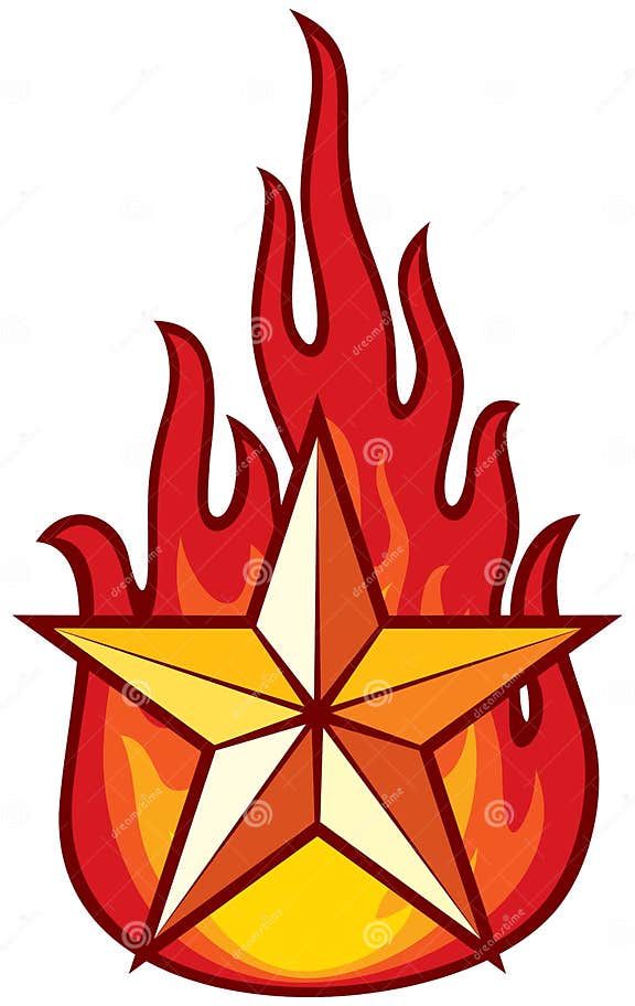 Star and flame stock vector. Illustration of antiquity - 24205361
